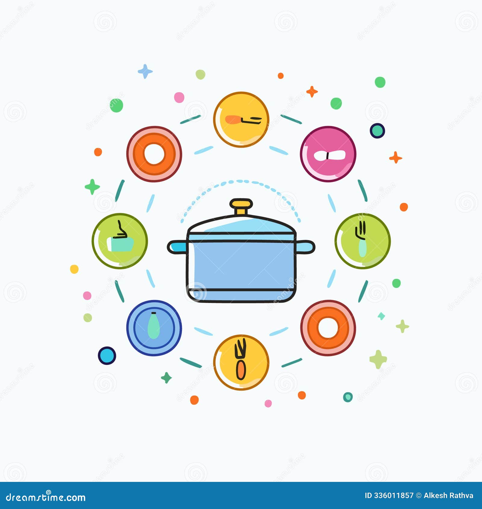 Symbol Designed Which Represents the Cooking. Stock Illustration ...