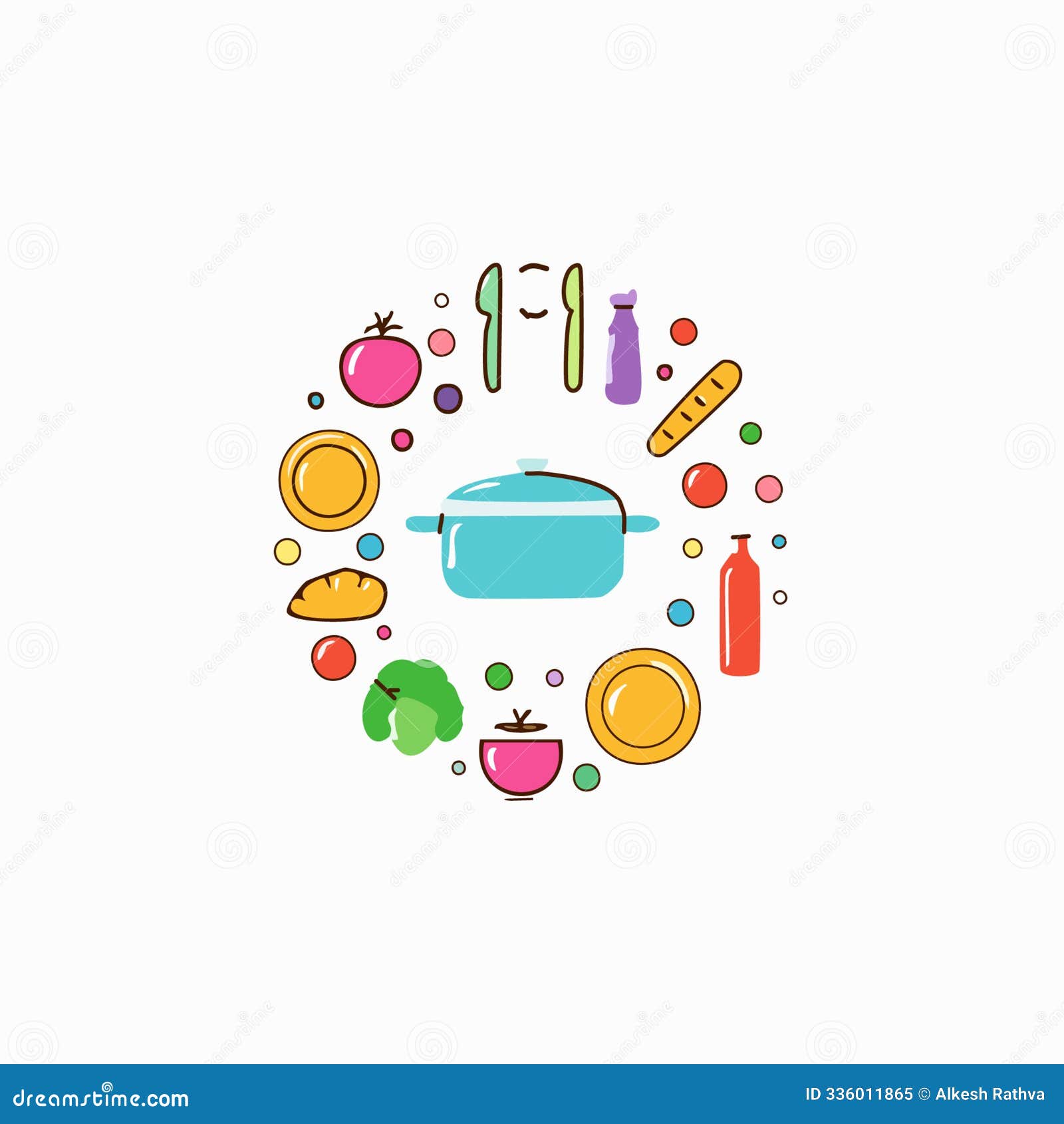 Symbol Designed Which Represents the Cooking. Stock Illustration ...