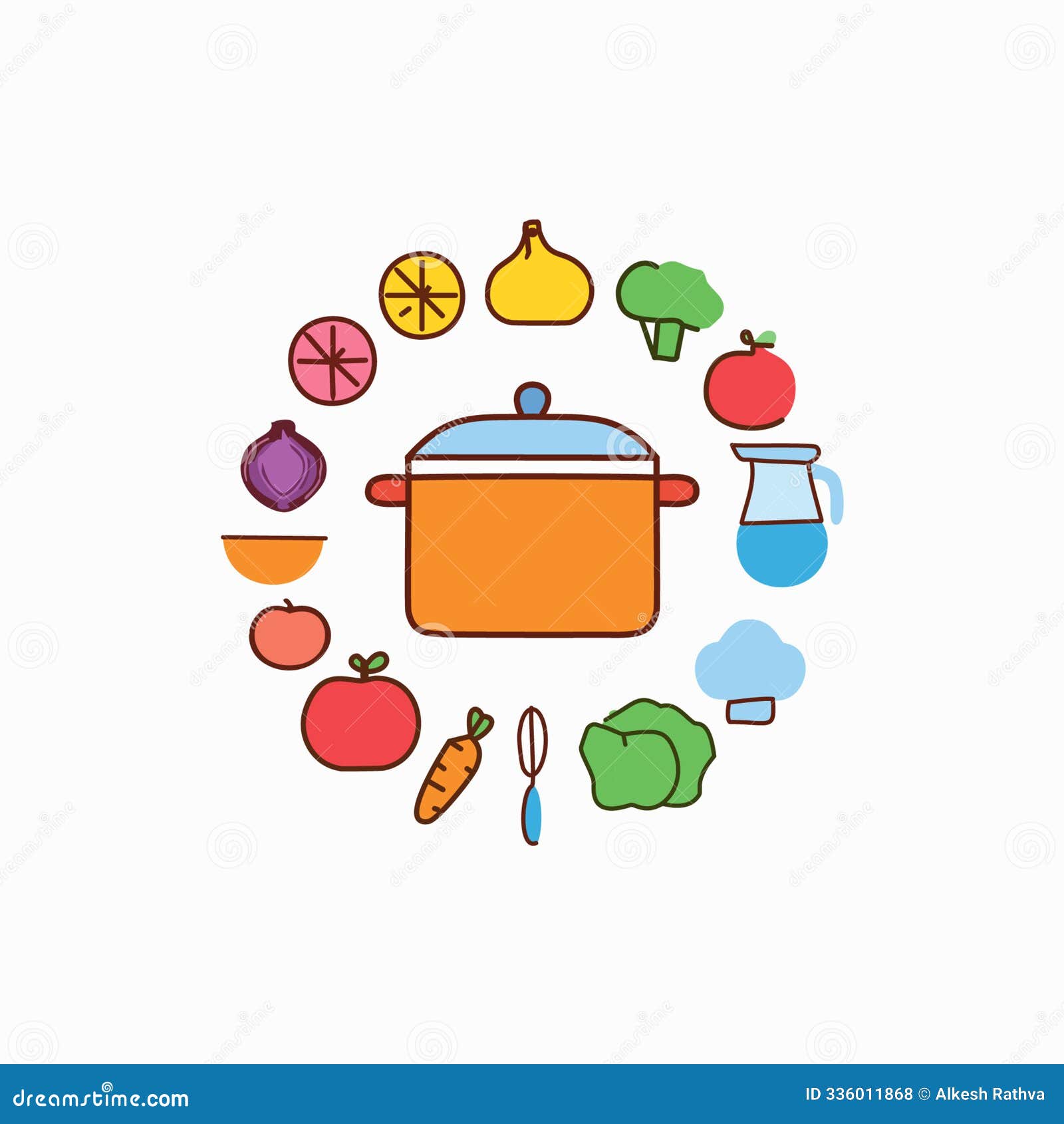 Symbol Designed Which Represents the Cooking. Stock Illustration ...