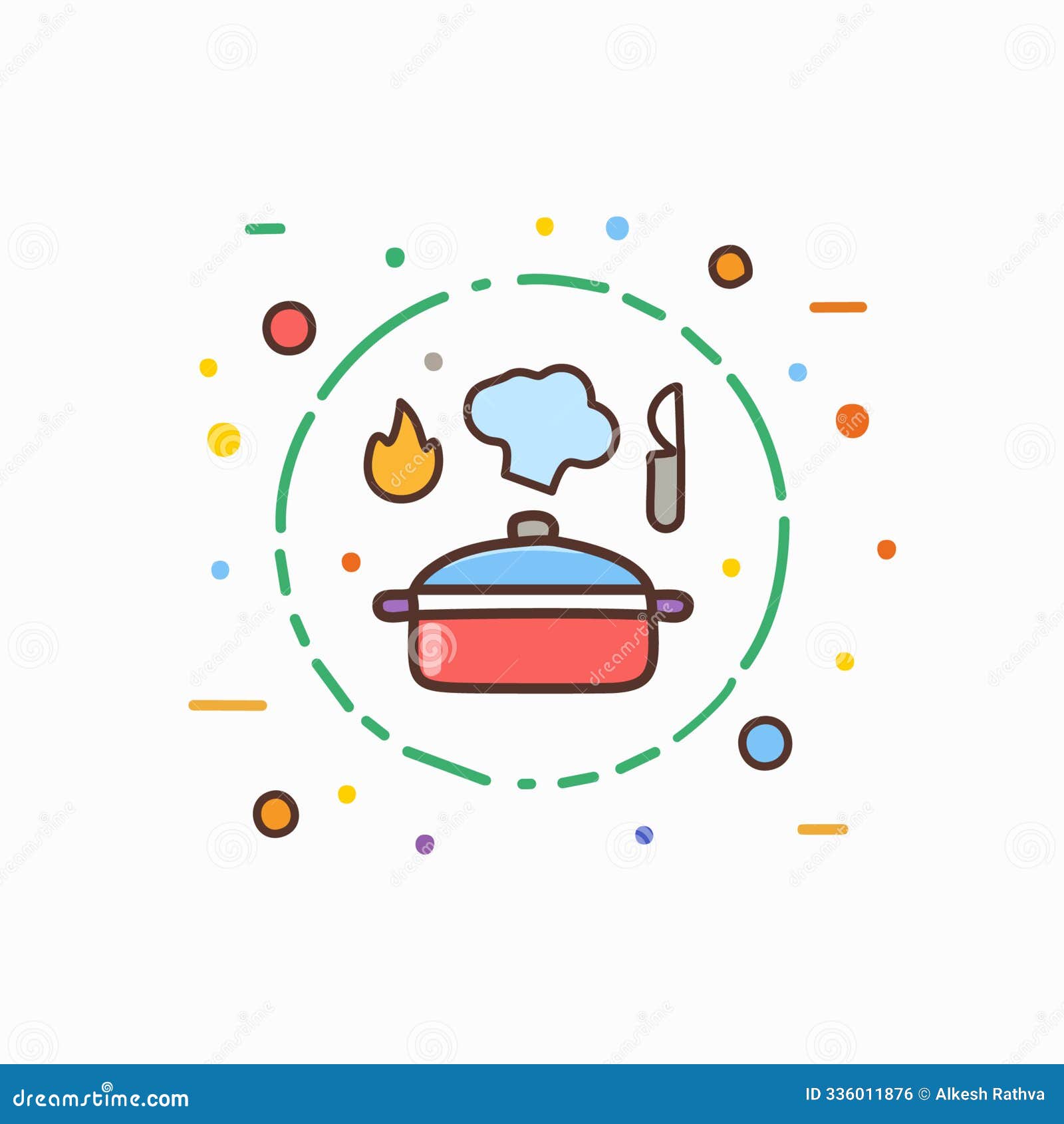 Symbol Designed Which Represents the Cooking. Stock Illustration ...