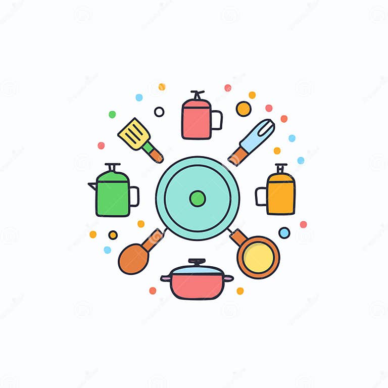 Symbol Designed Which Represents the Cooking. Stock Illustration ...