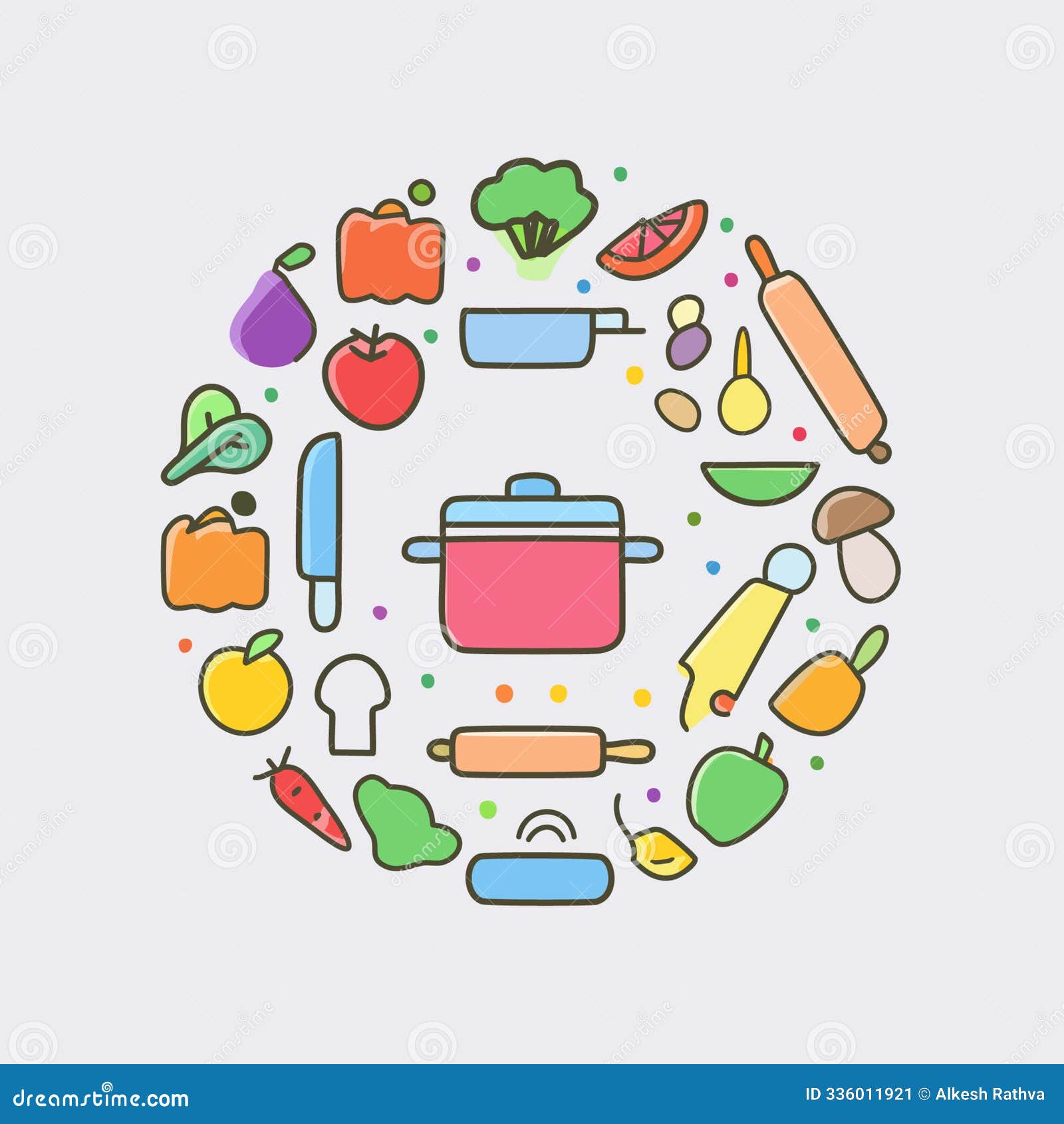 Symbol Designed Which Represents the Cooking. Stock Illustration ...