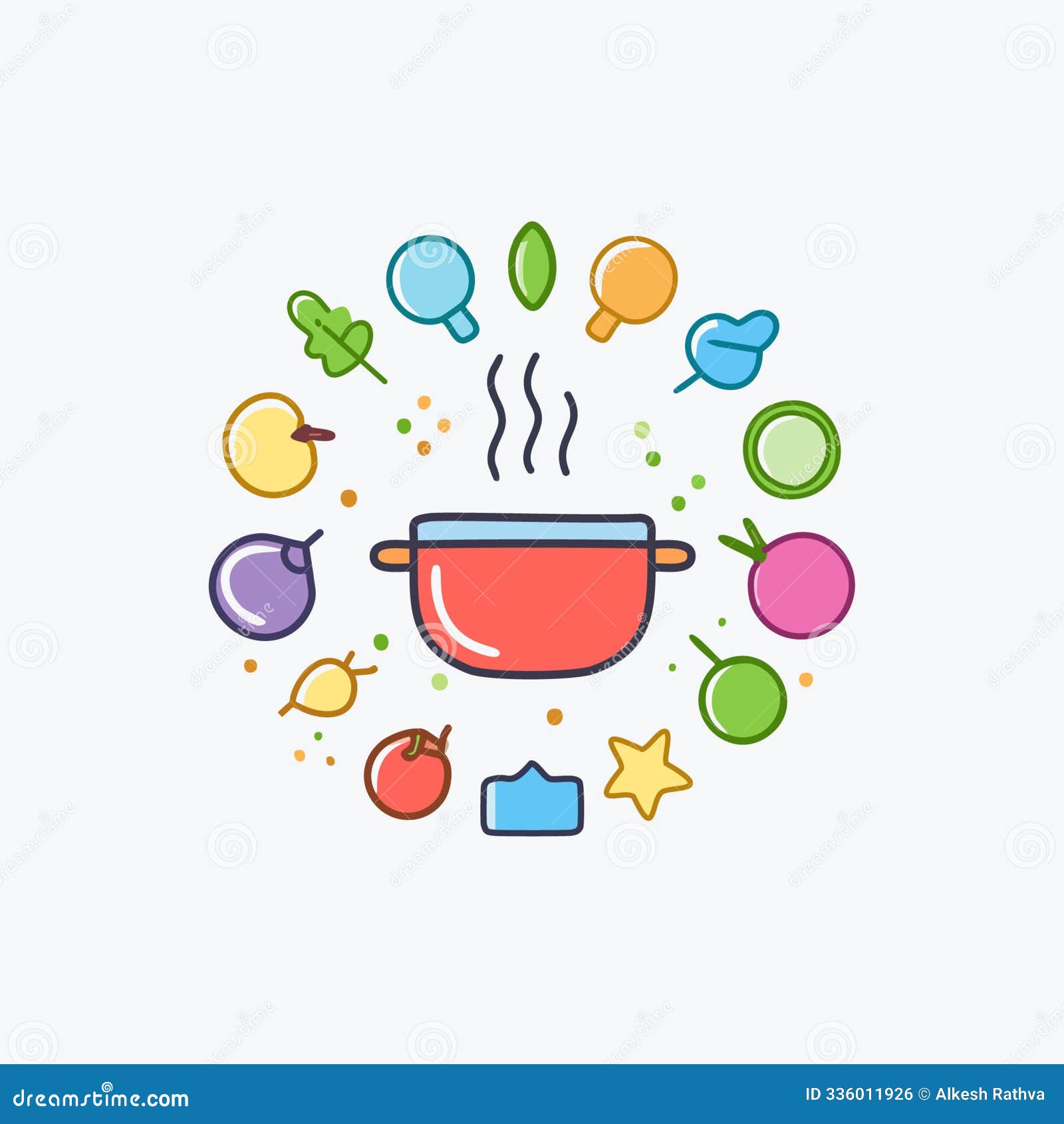 Symbol Designed Which Represents the Cooking. Stock Illustration ...