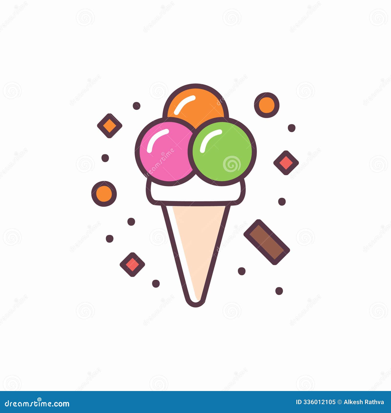 Symbol Designed Represents Ice Cream. Stock Illustration - Illustration ...