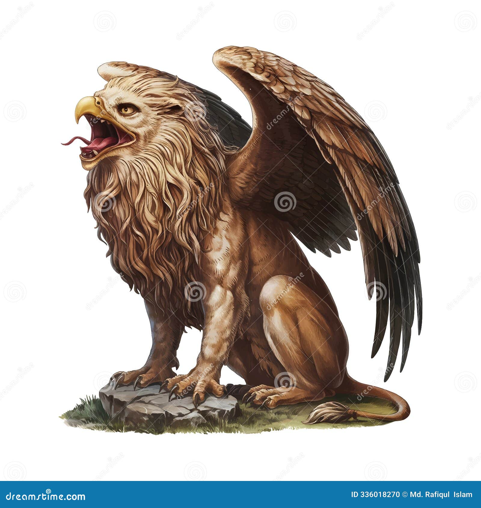Magical Lion Eagle Fantasy in Blank Background Premium Quality Stock ...