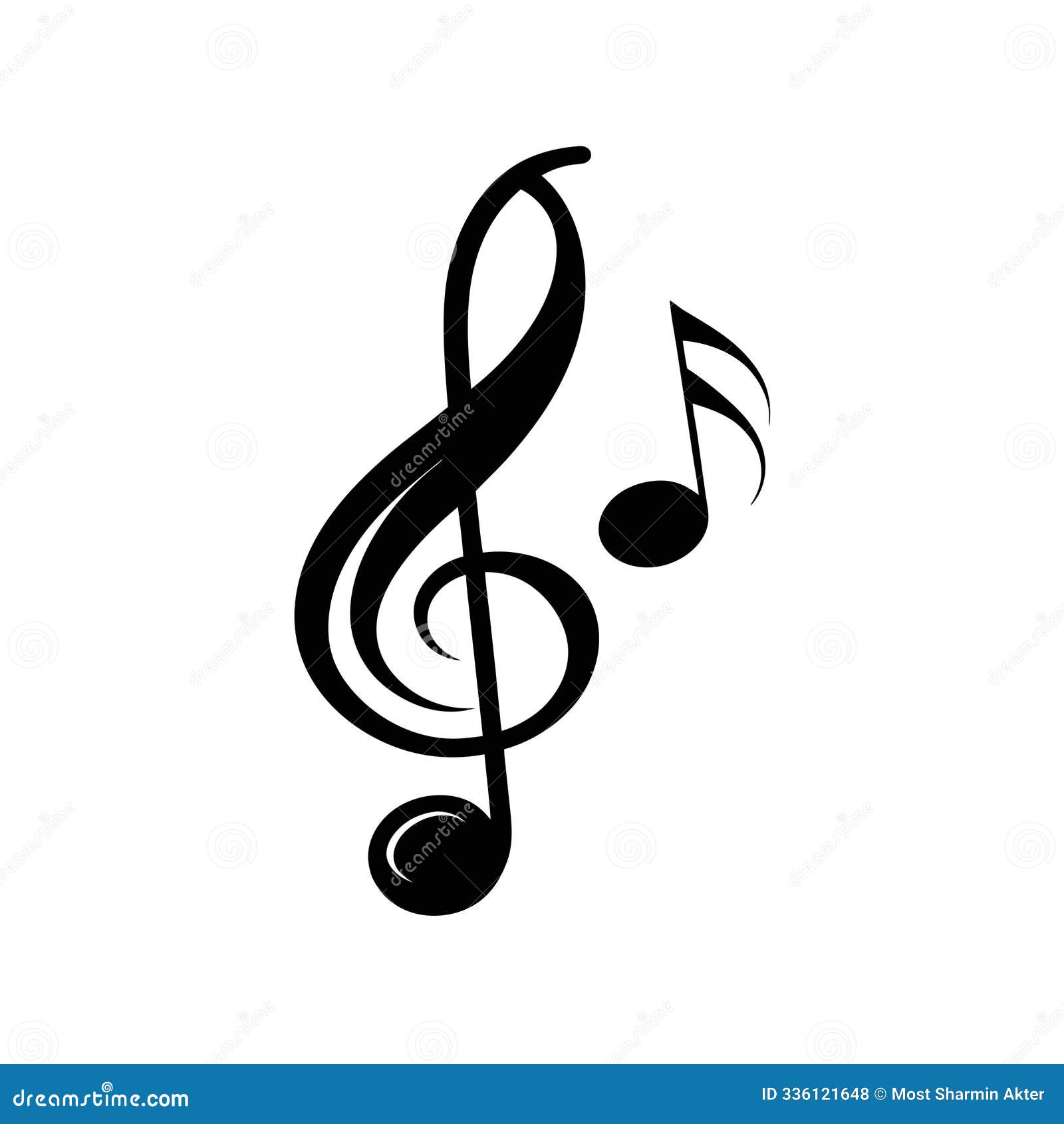 Dynamic Music Notes Wave Melody Vector Illustration Stock Illustration ...