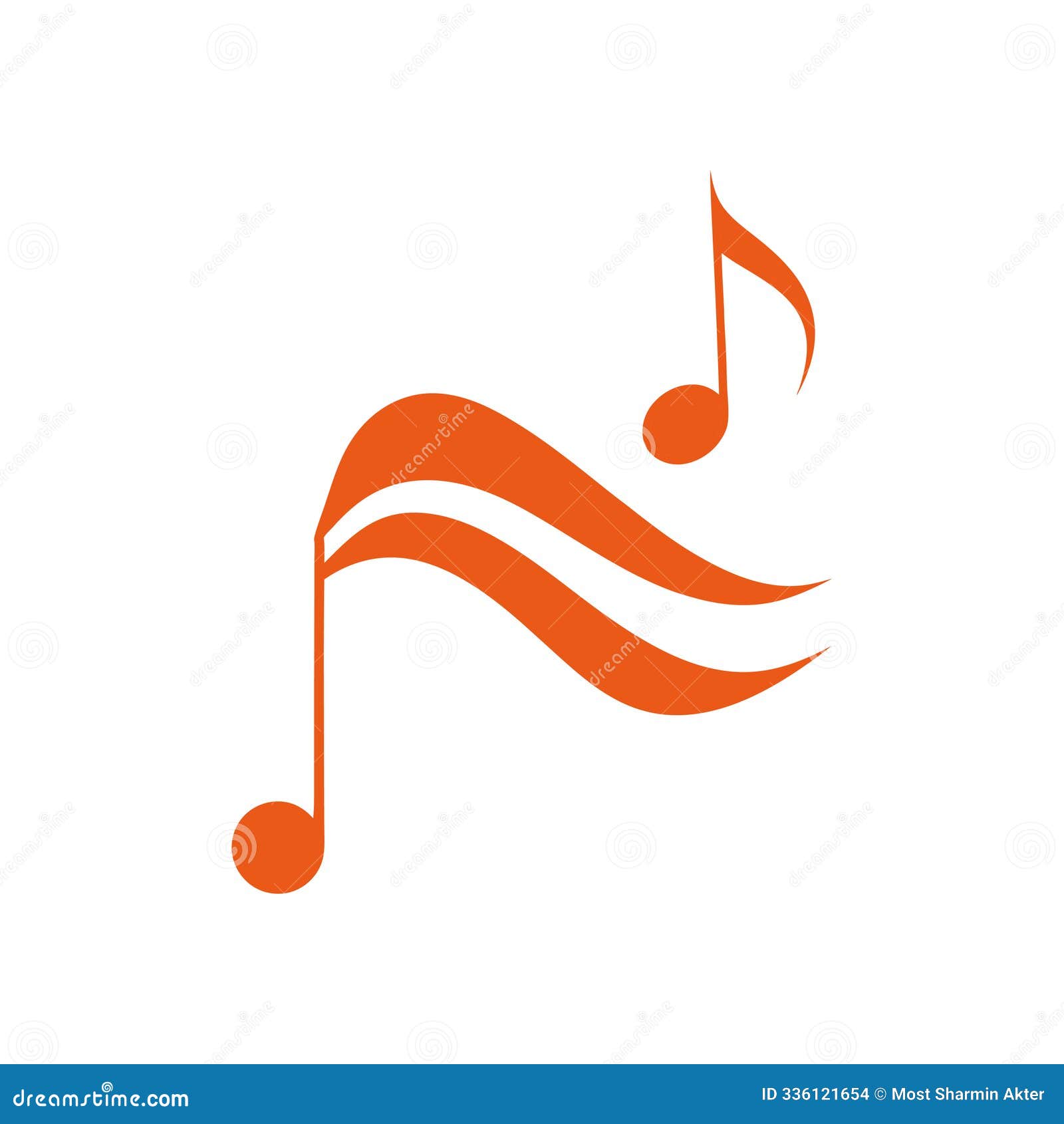 Dynamic Music Notes Wave Melody Vector Illustration Stock Illustration ...