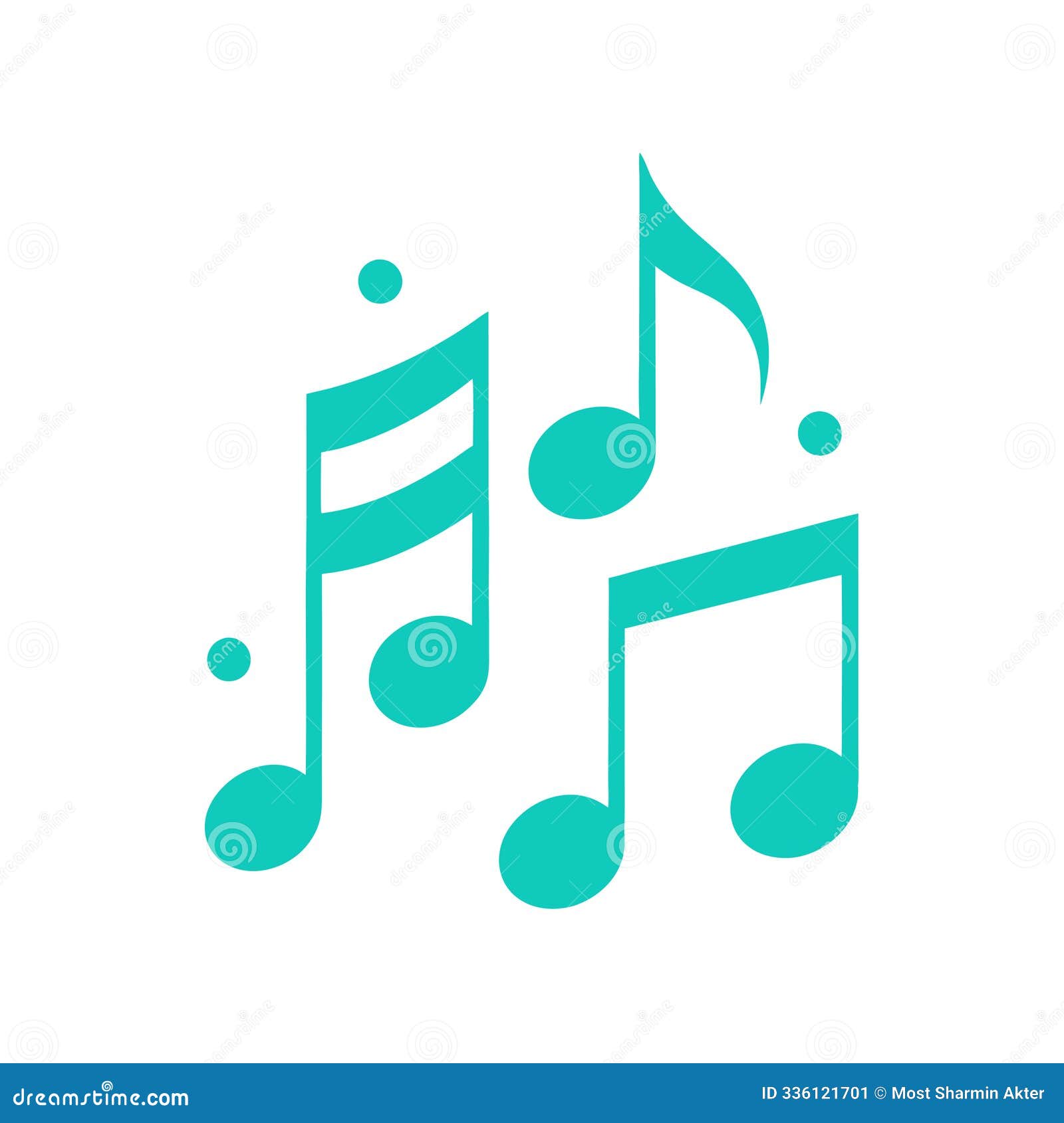 Dynamic Music Notes Wave Melody Vector Illustration Stock Illustration ...