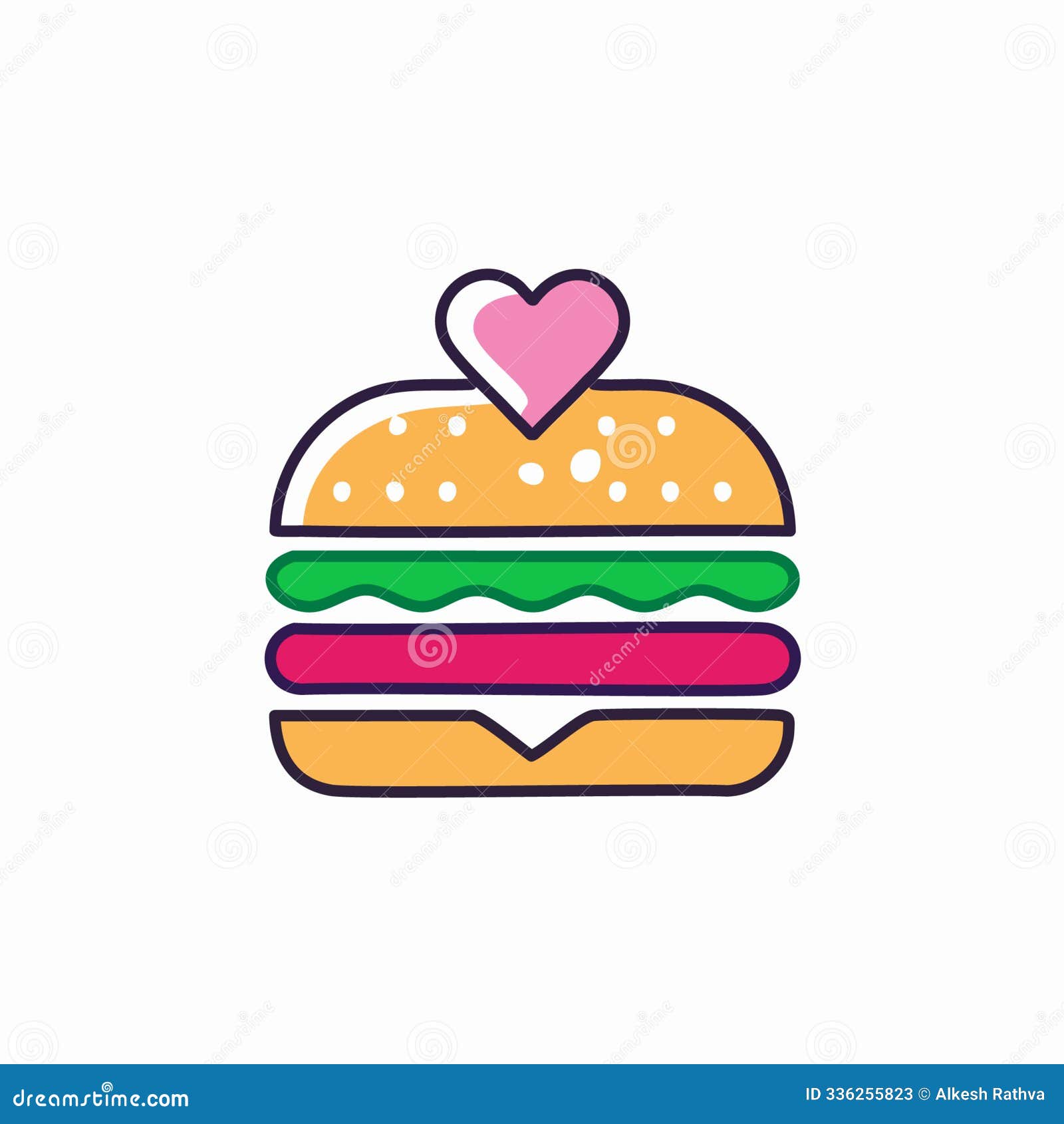 Icon Diagram Designed for Symbol of Burger. Stock Illustration ...