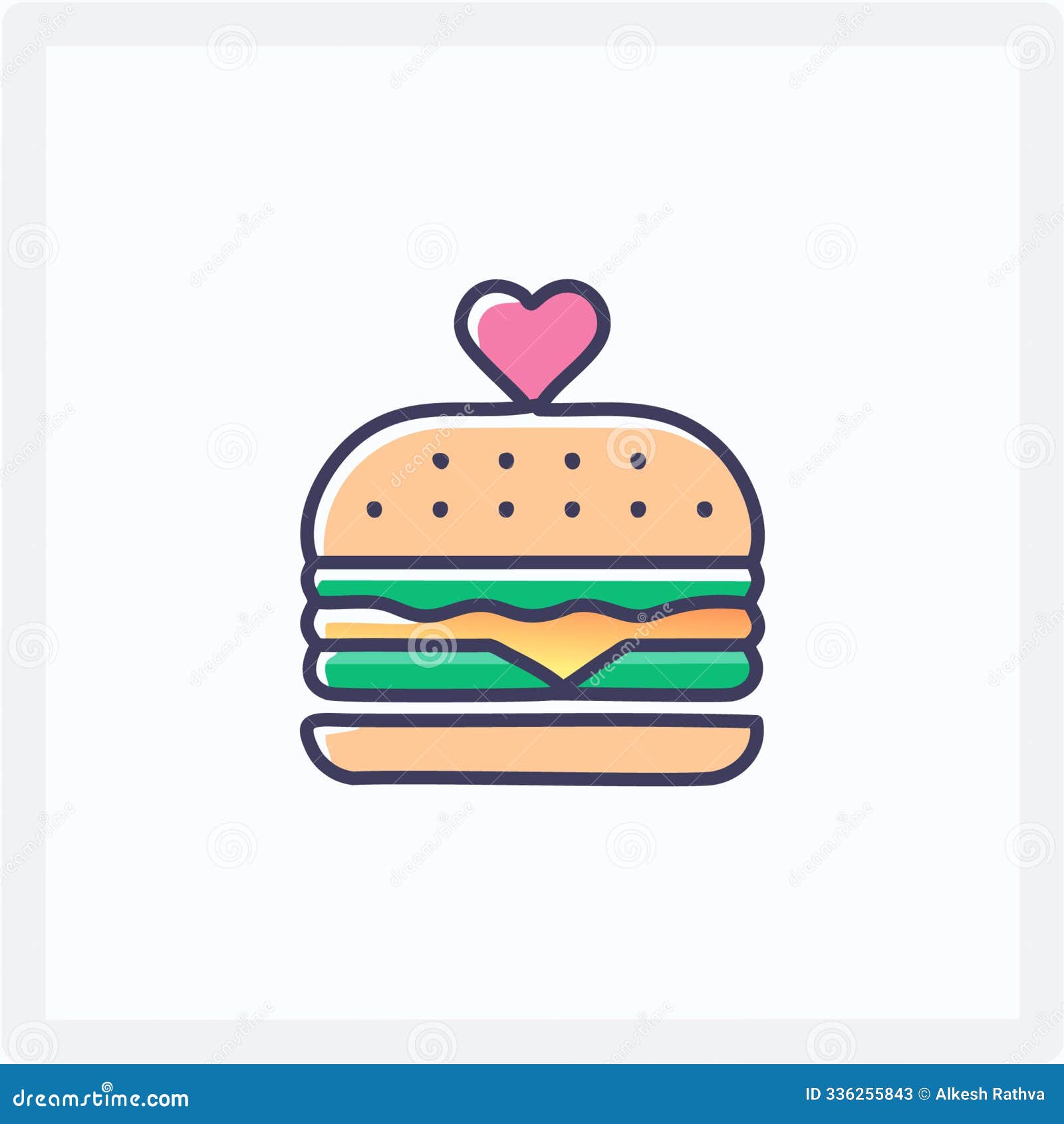 Icon Diagram Designed for Symbol of Burger. Stock Illustration ...
