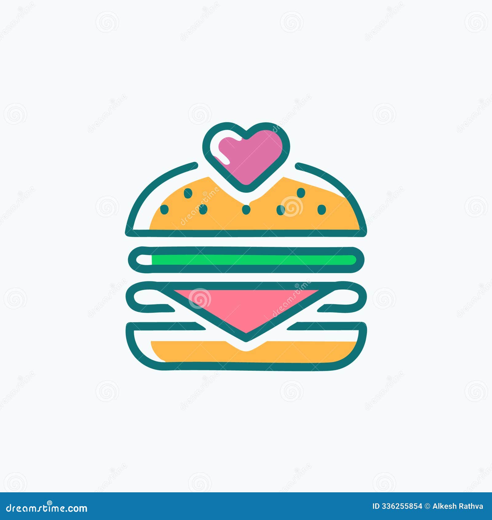 Icon Diagram Designed for Symbol of Burger. Stock Illustration ...