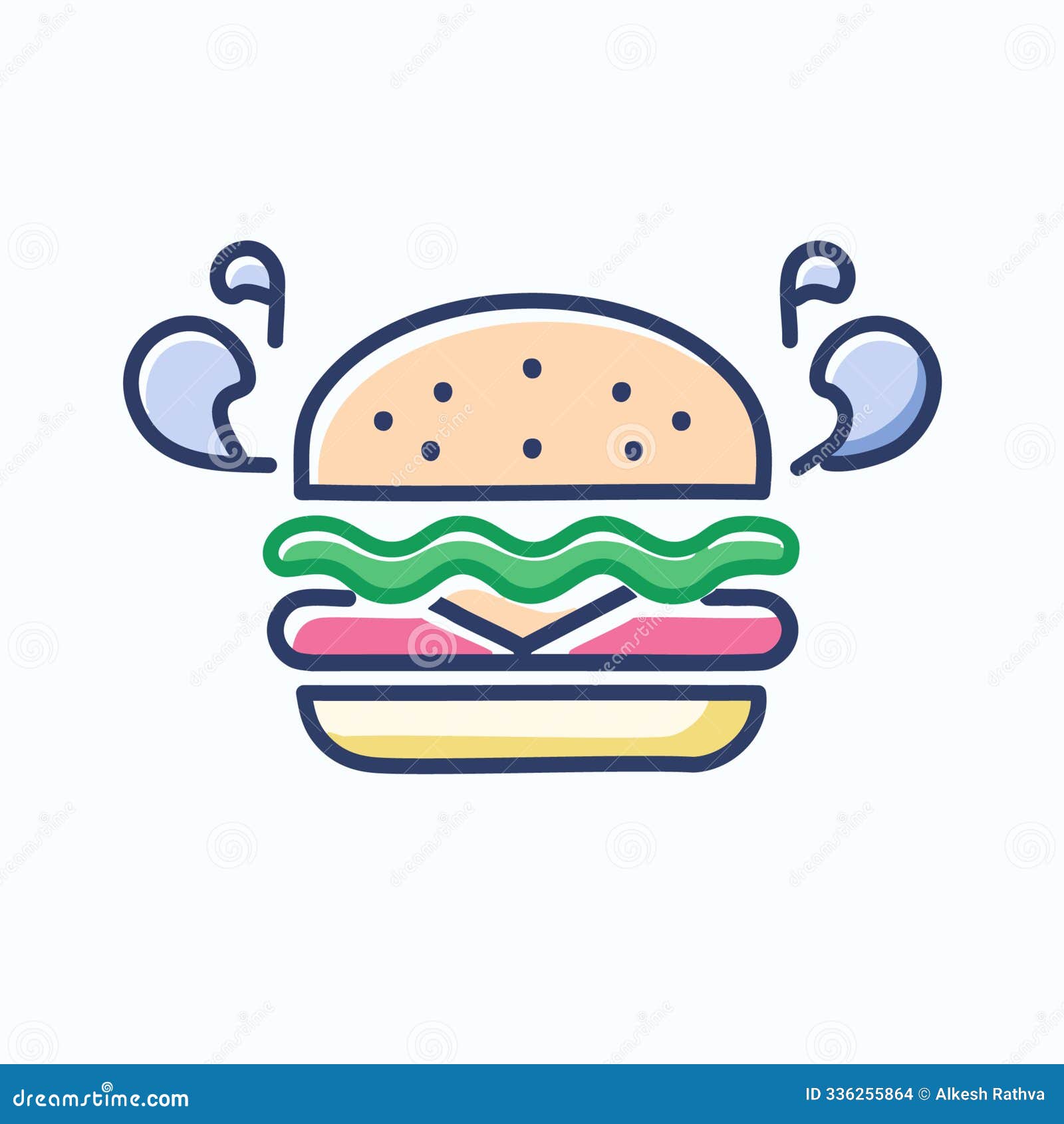 Icon Diagram Designed for Symbol of Burger. Stock Illustration ...