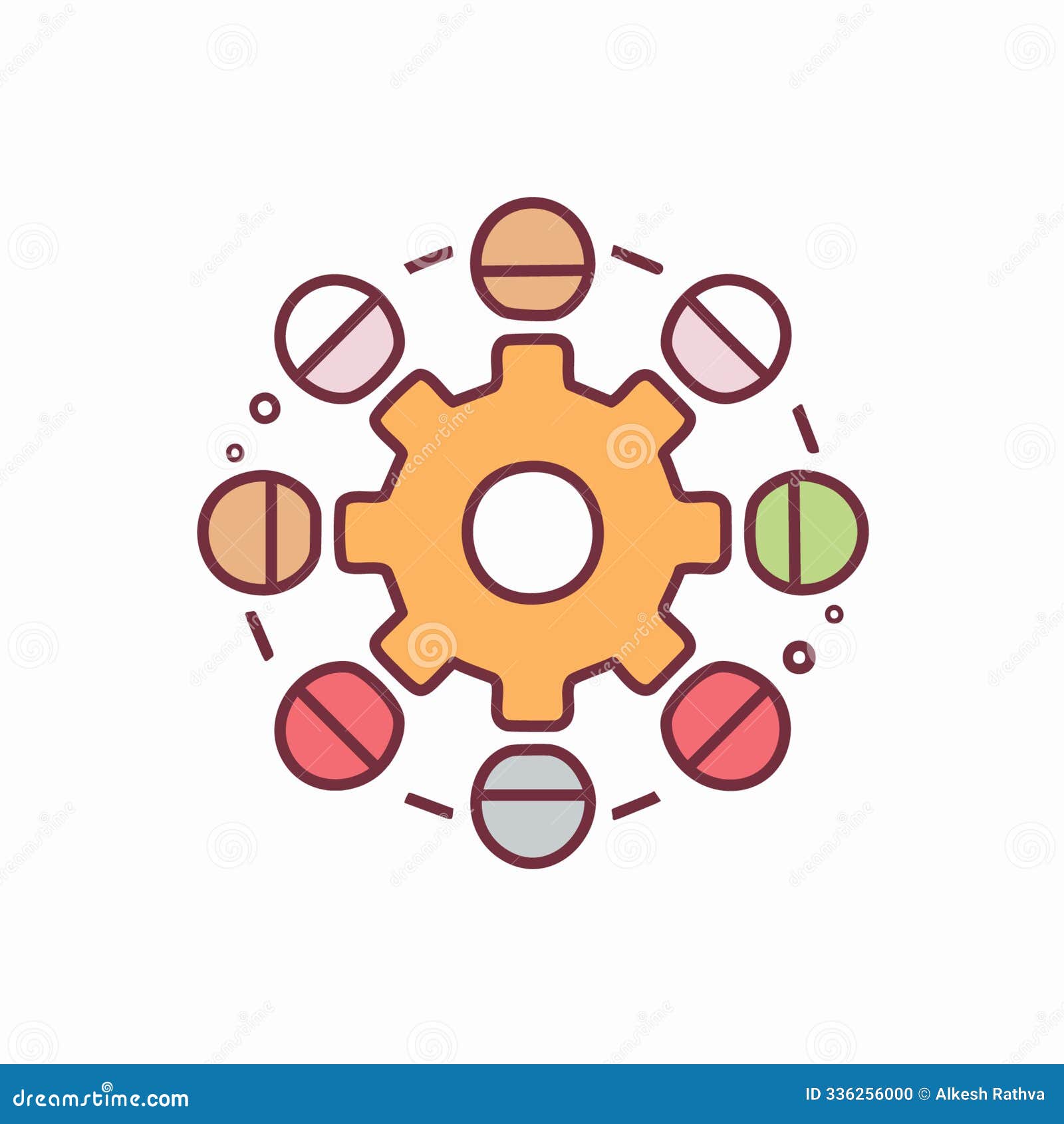 Diagram for Symbol of Collaboration. Stock Illustration - Illustration ...