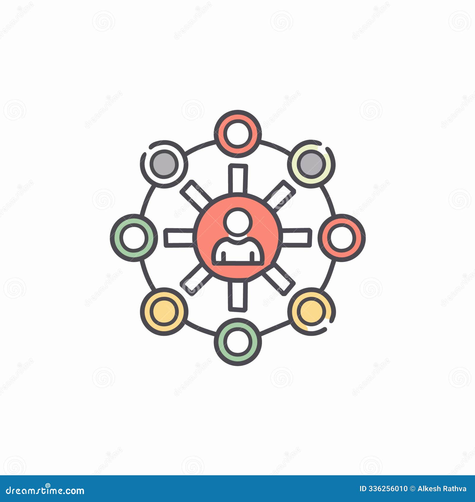 Diagram for Symbol of Collaboration. Stock Illustration - Illustration ...
