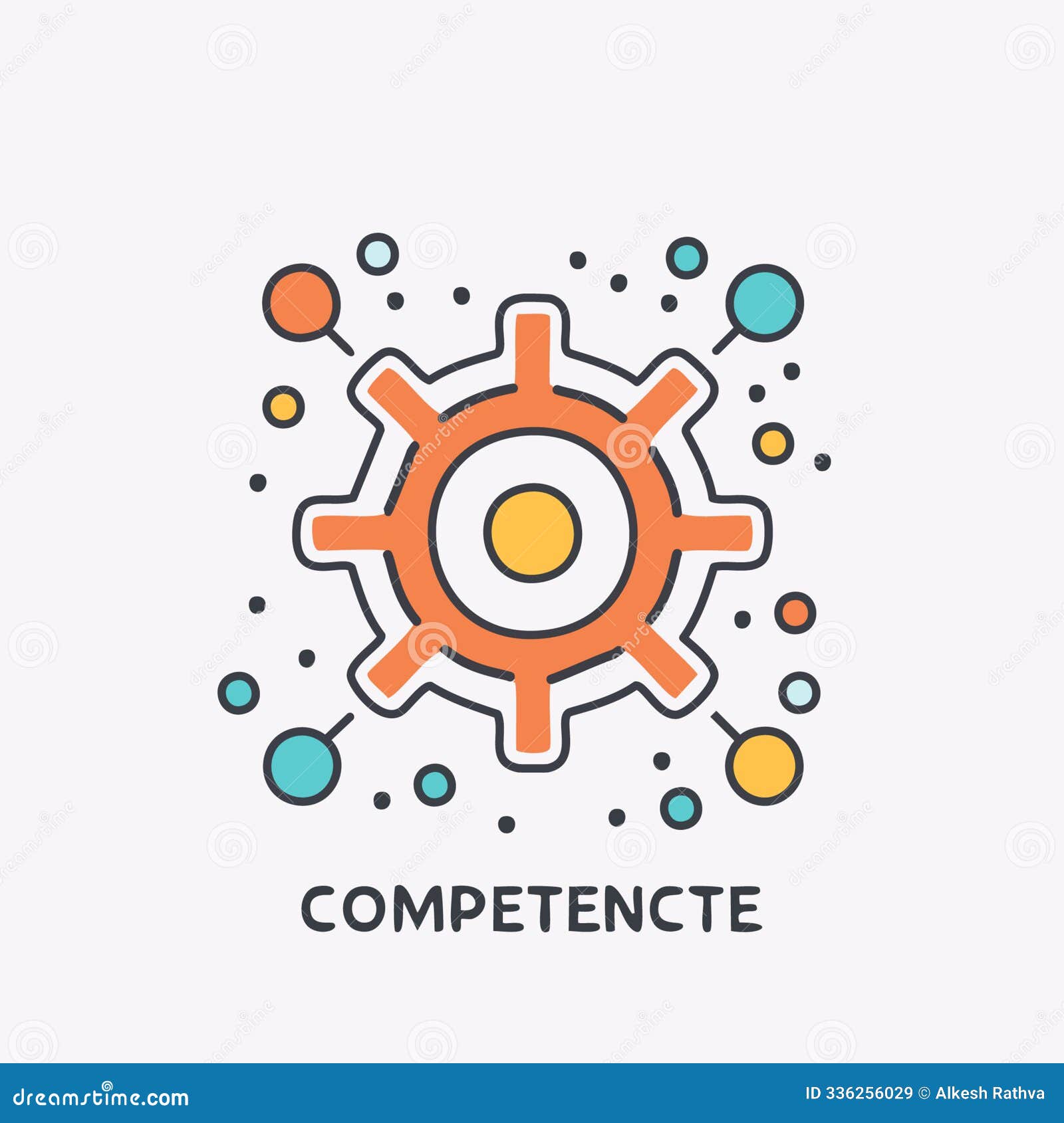 Icon Diagram Created for Symbol of Competence. Stock Illustration ...