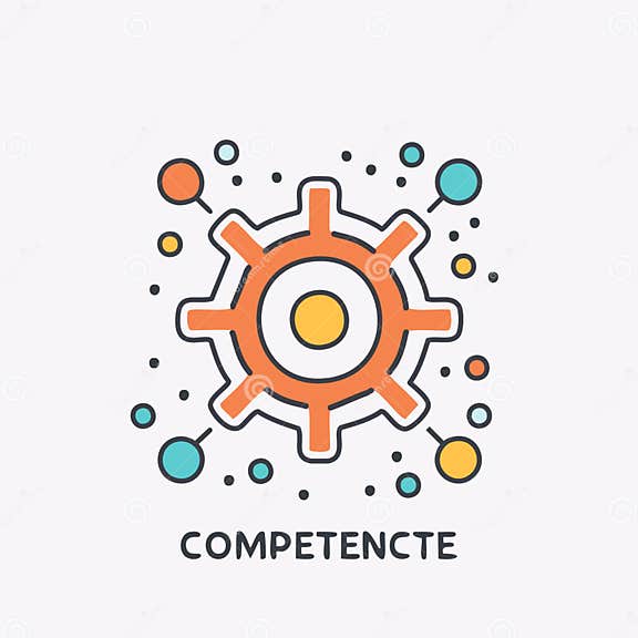 Icon Diagram Created for Symbol of Competence. Stock Illustration ...