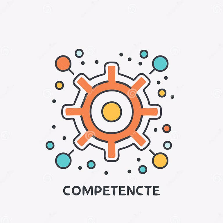 Icon Diagram Created for Symbol of Competence. Stock Illustration ...