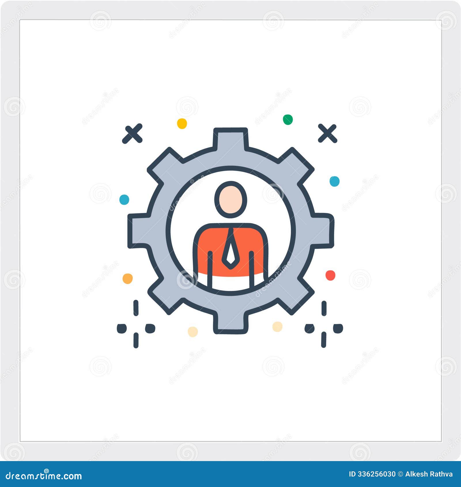Icon Diagram Created for Symbol of Competence. Stock Illustration ...