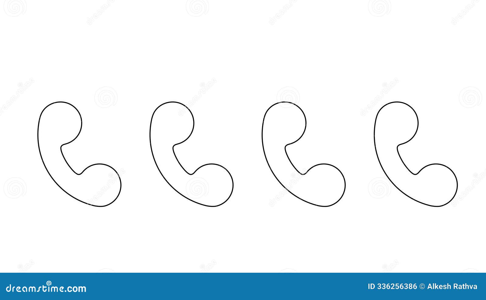 Vector Line Icon Designed for Symbol of Call. Stock Illustration ...