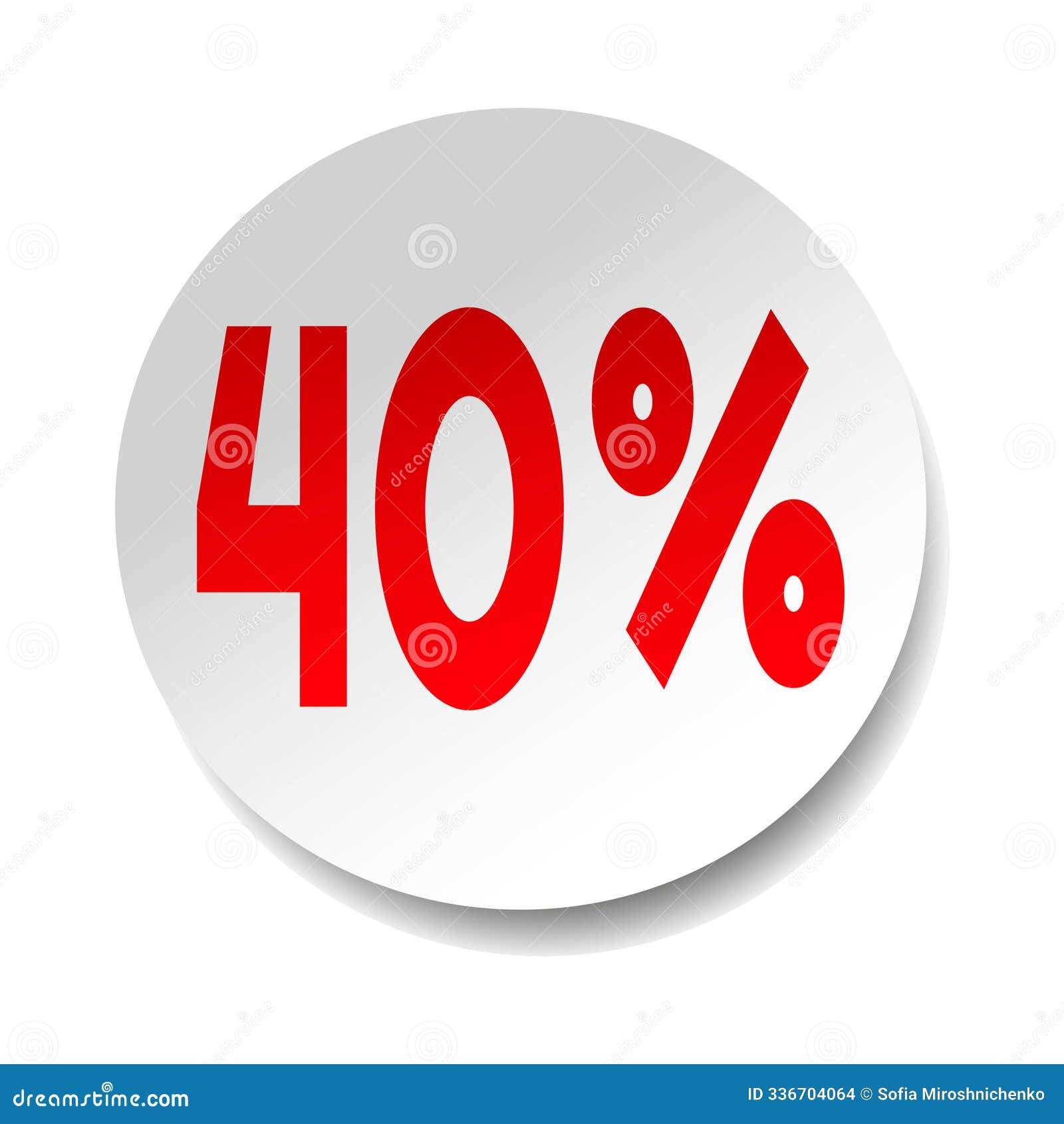 Round sticker 40 off sale stock illustration. Illustration of cheap ...