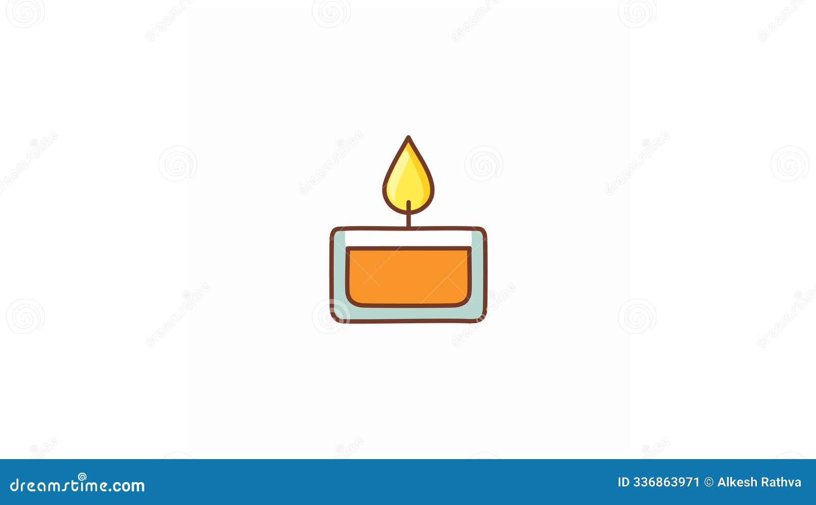 Icon Designed for Symbol of Paraffin Candle. Stock Illustration ...