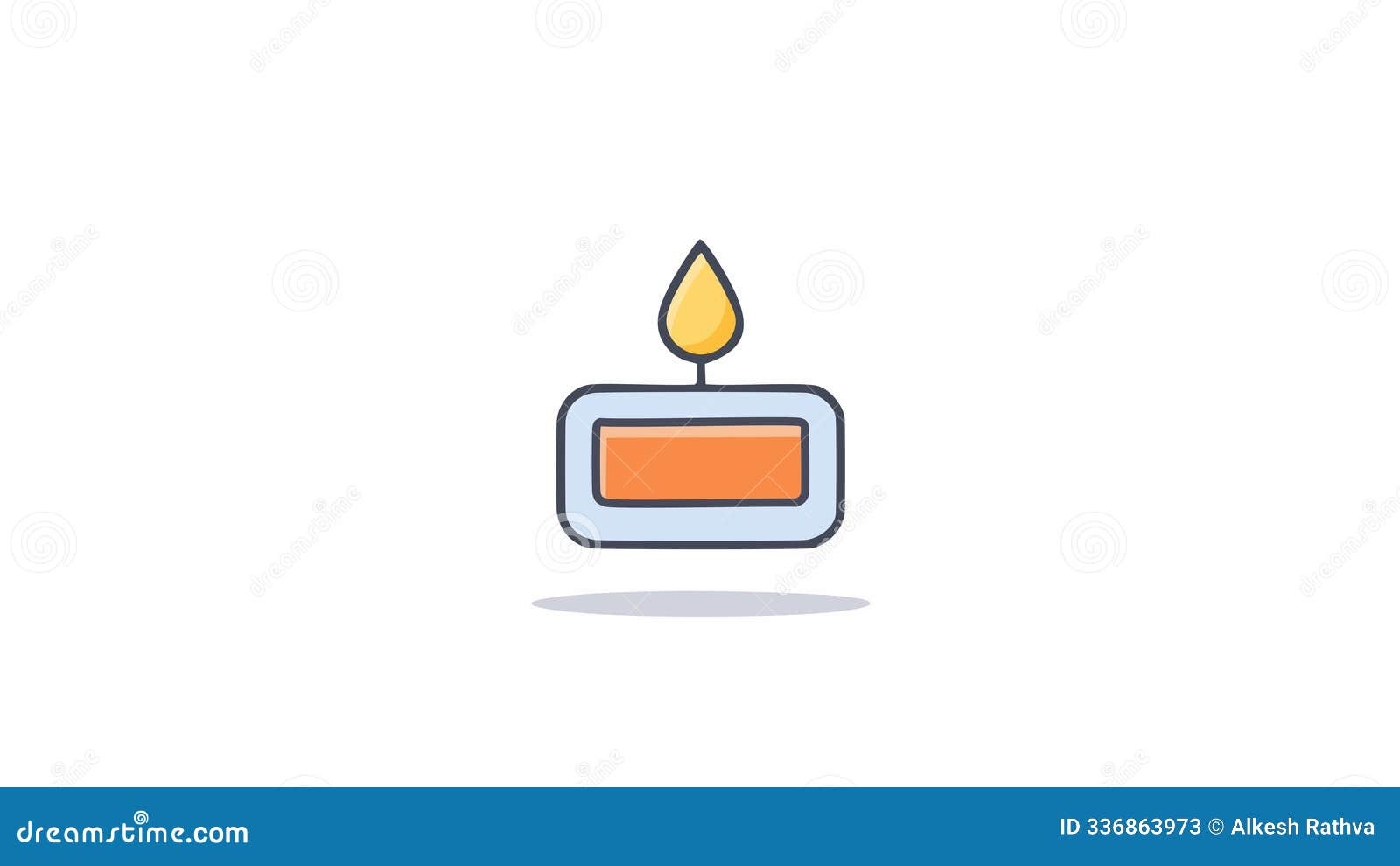 Icon Designed for Symbol of Paraffin Candle. Stock Illustration ...