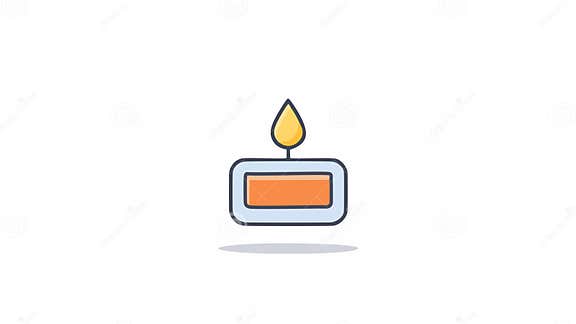 Icon Designed for Symbol of Paraffin Candle. Stock Illustration ...