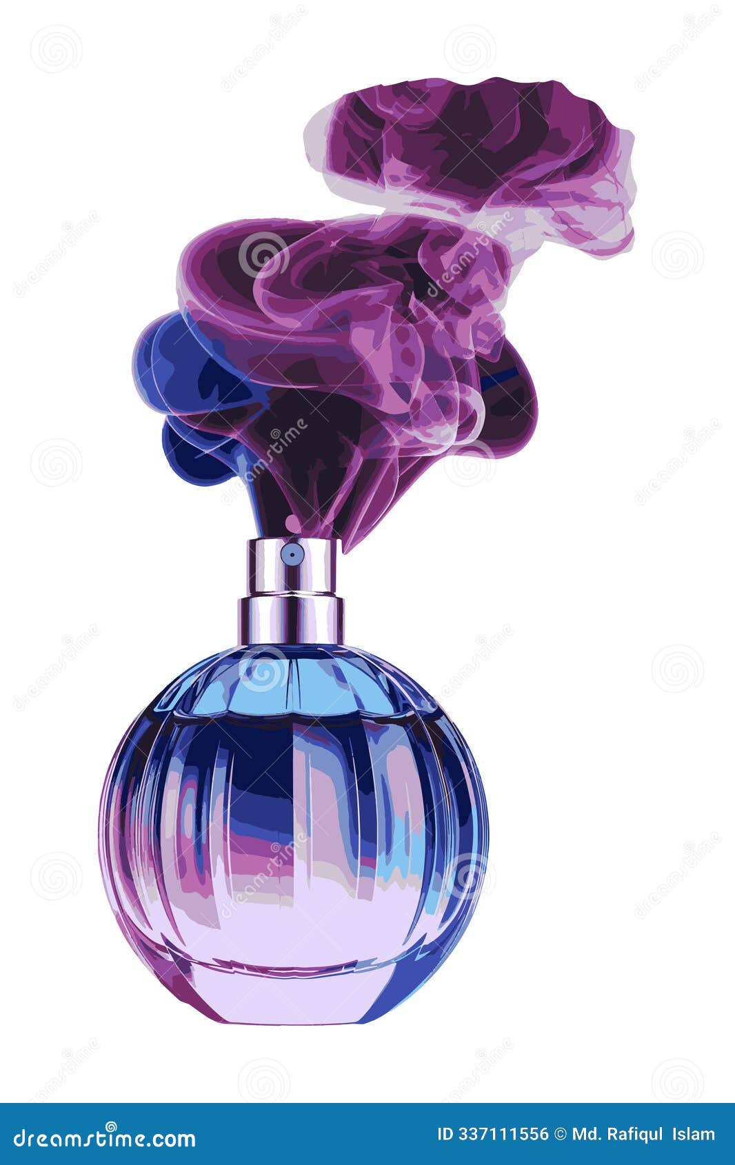Perfume Bottle Transparent Green Purple Gradient Colors Smoke Like ...