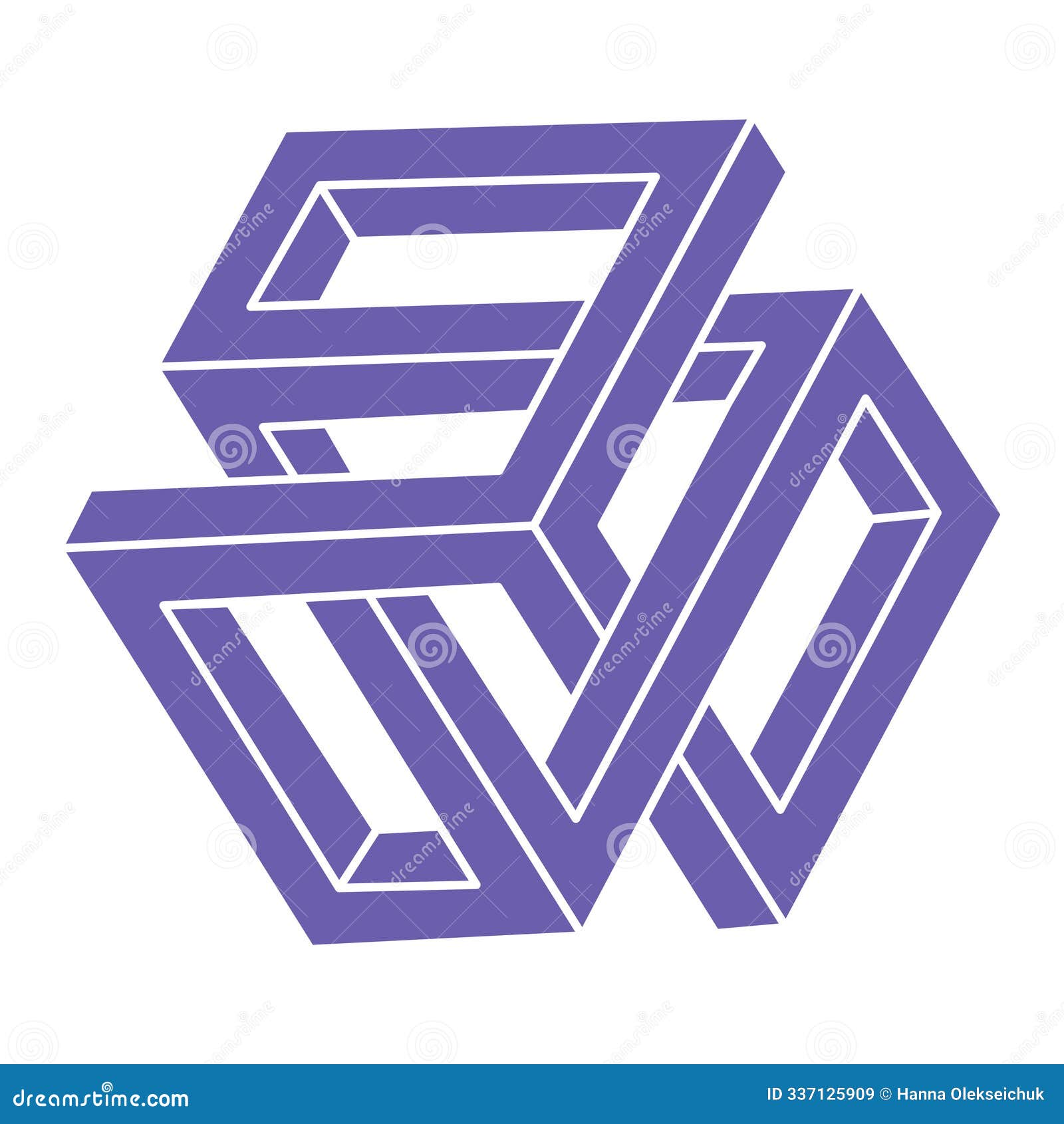 Impossible Shapes. Sacred Geometry Figure. Optical Illusion. Abstract ...