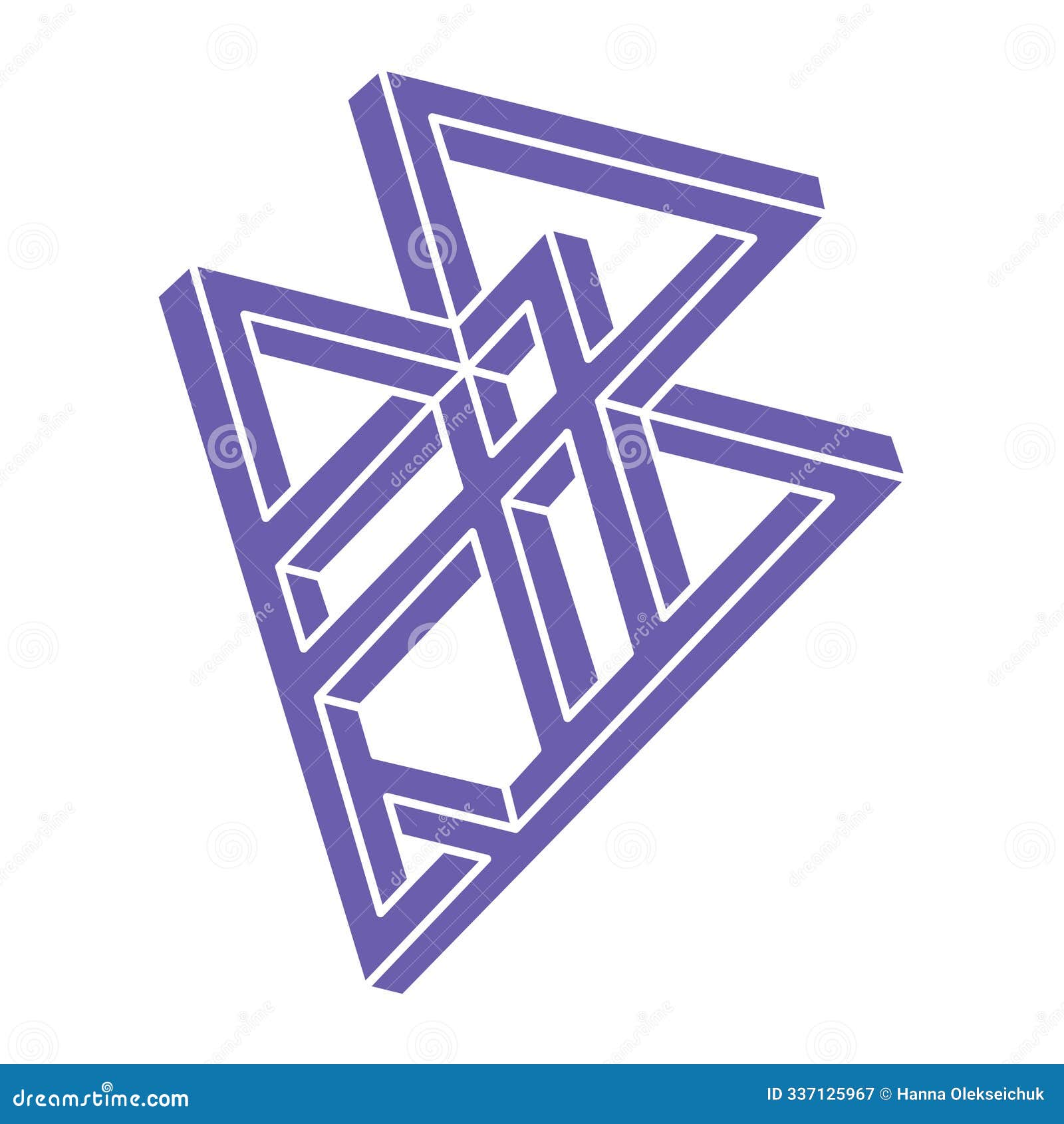 Impossible Shape. Logo. Sacred Geometry Figure. Optical Illusion ...