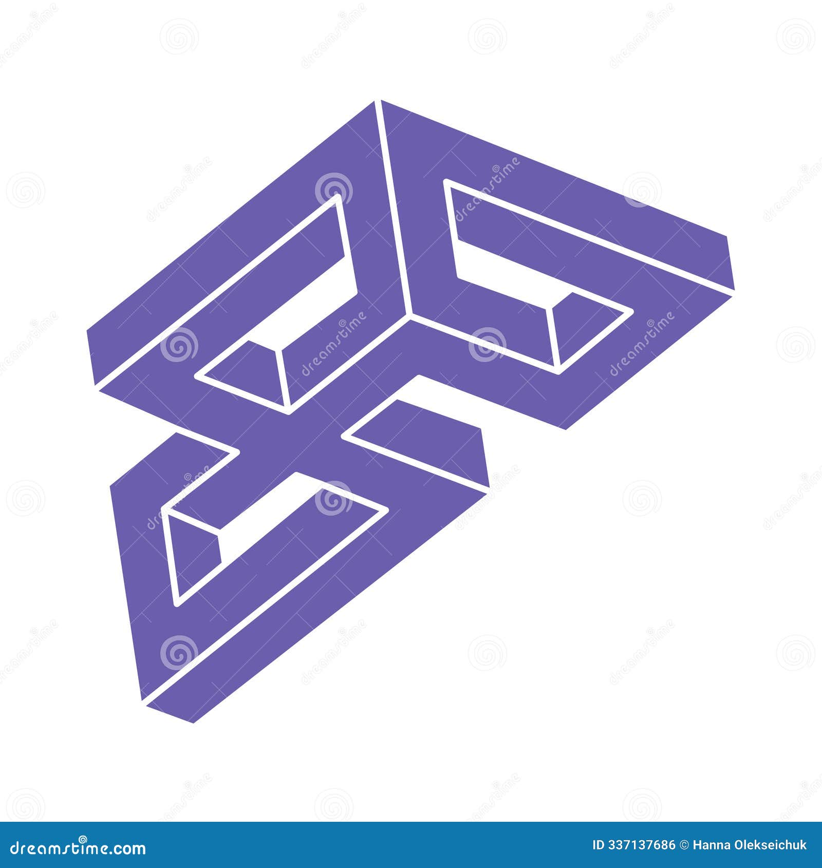 Logo. Impossible Shape, Optical Illusion, Vector. Optical Art Objects ...