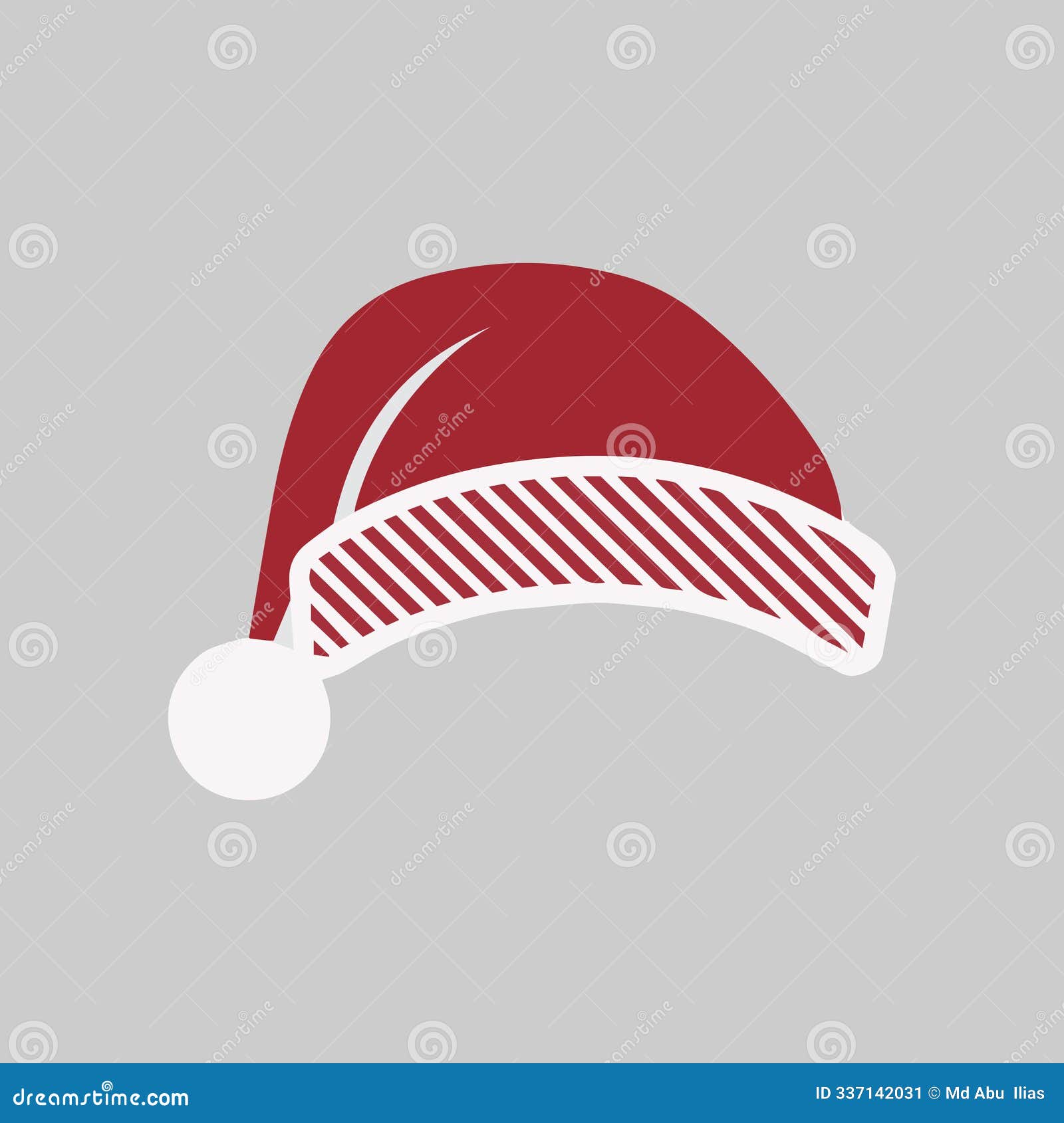 Christmas Santa Hat Illustration, Isolated Christmas Holiday Vector ...