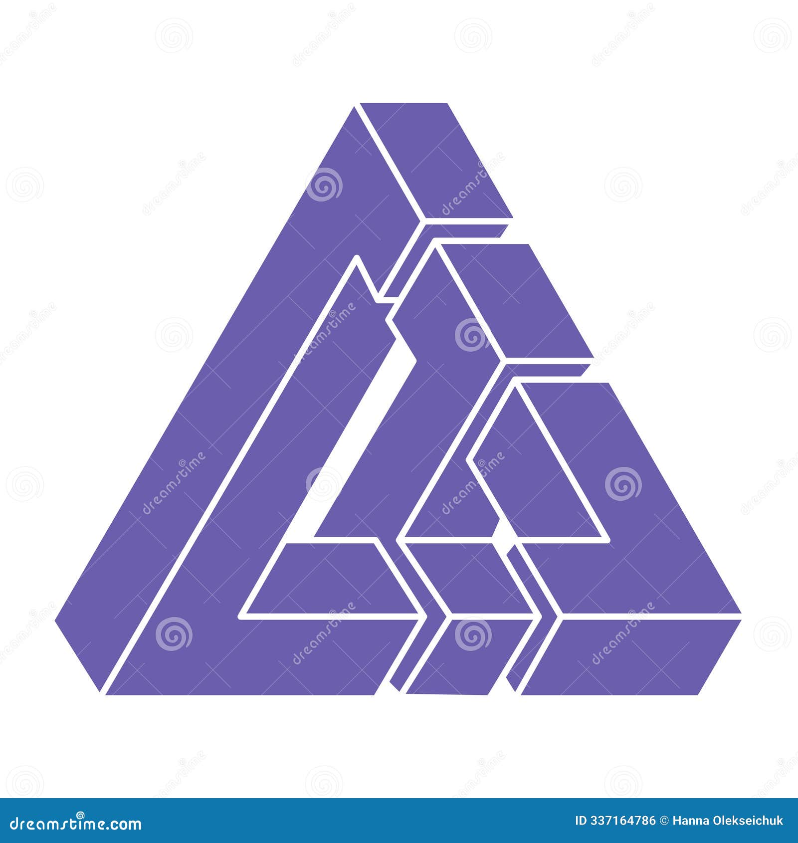 Impossible Shapes, Optical Illusion Logo, Vector Triangle. Optical Art ...