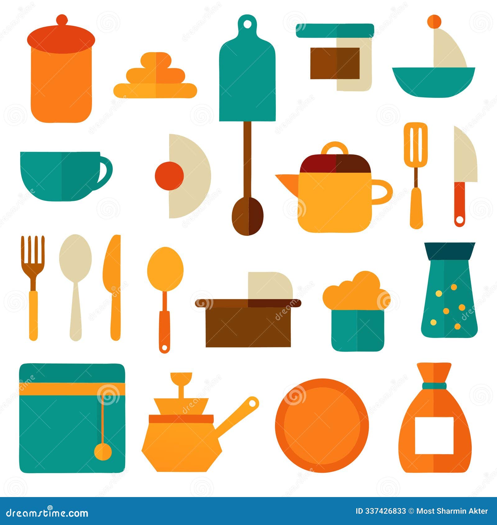 Comprehensive Kitchen Tools Silhouette Vector Collection Essential ...