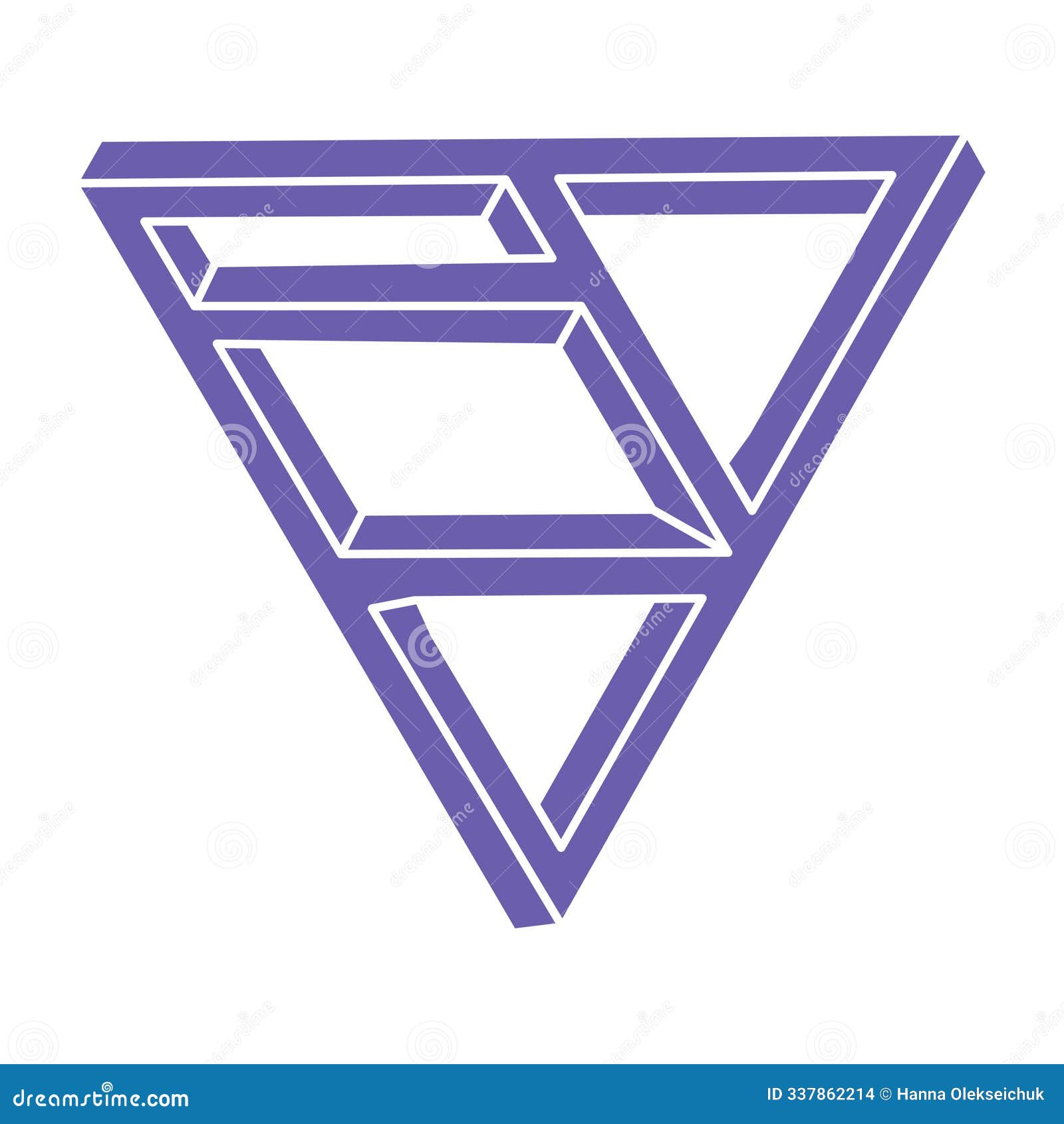 Impossible Shape. Optical Illusion. Sacred Geometry Figure. Abstract ...