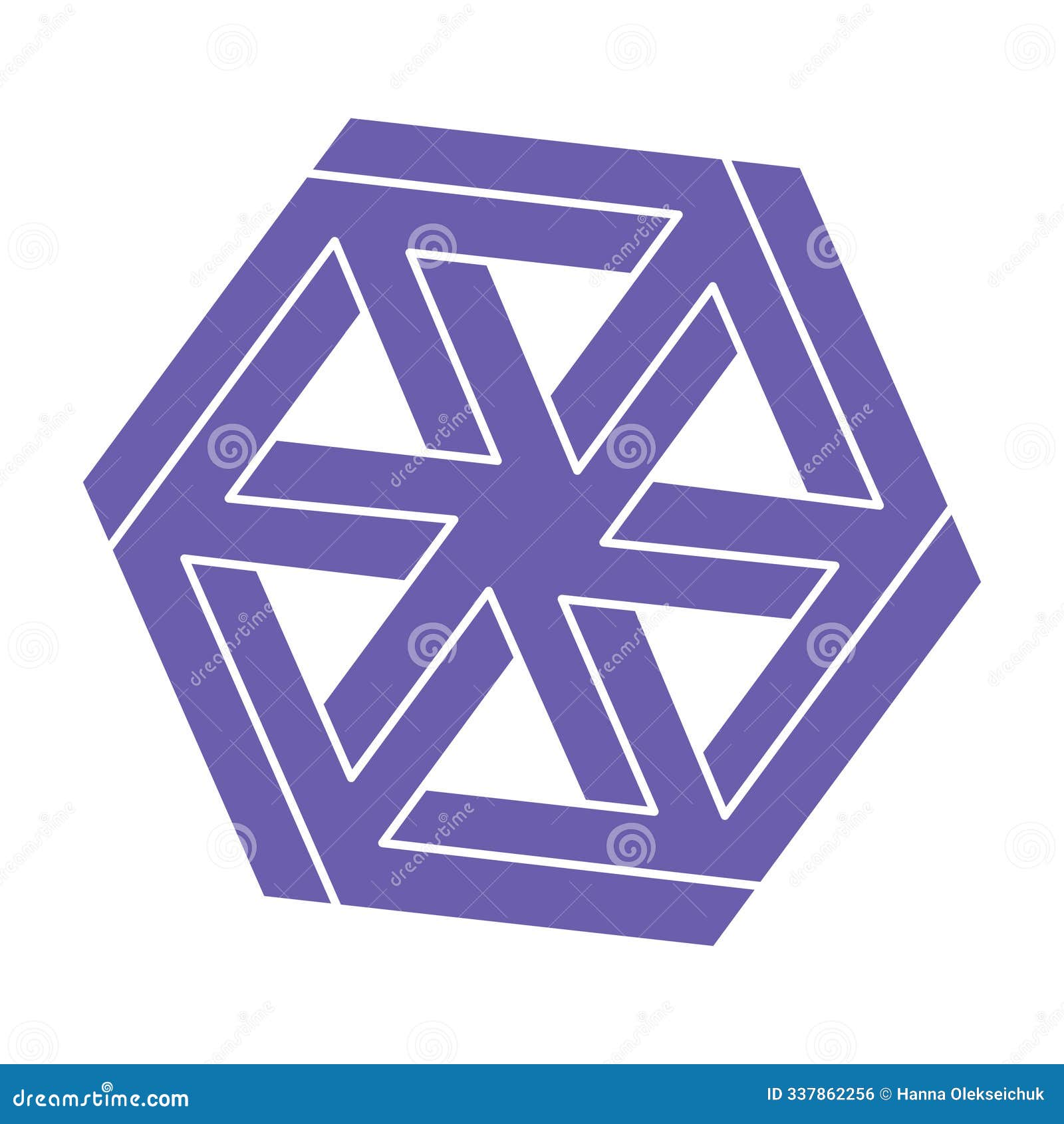 Impossible Shapes. Sacred Geometry. Optical Illusion Figure. Abstract ...