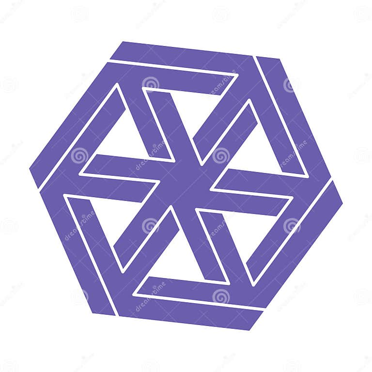 Impossible Shapes. Sacred Geometry. Optical Illusion Figure. Abstract ...