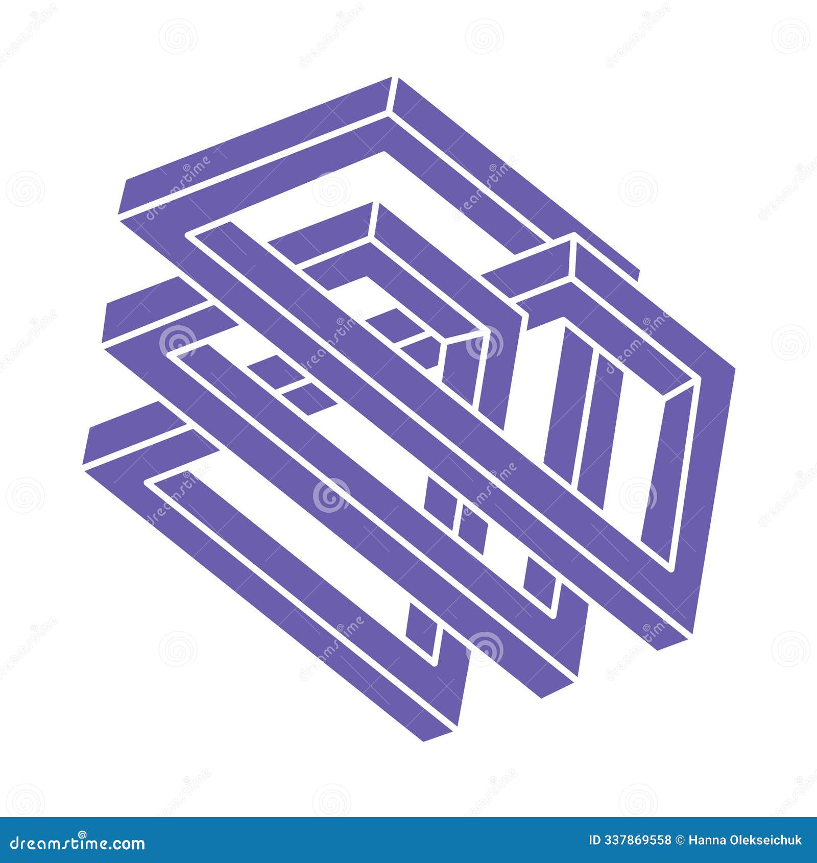 Impossible Shapes. Sacred Geometry. Optical Illusion. Abstract Eternal ...