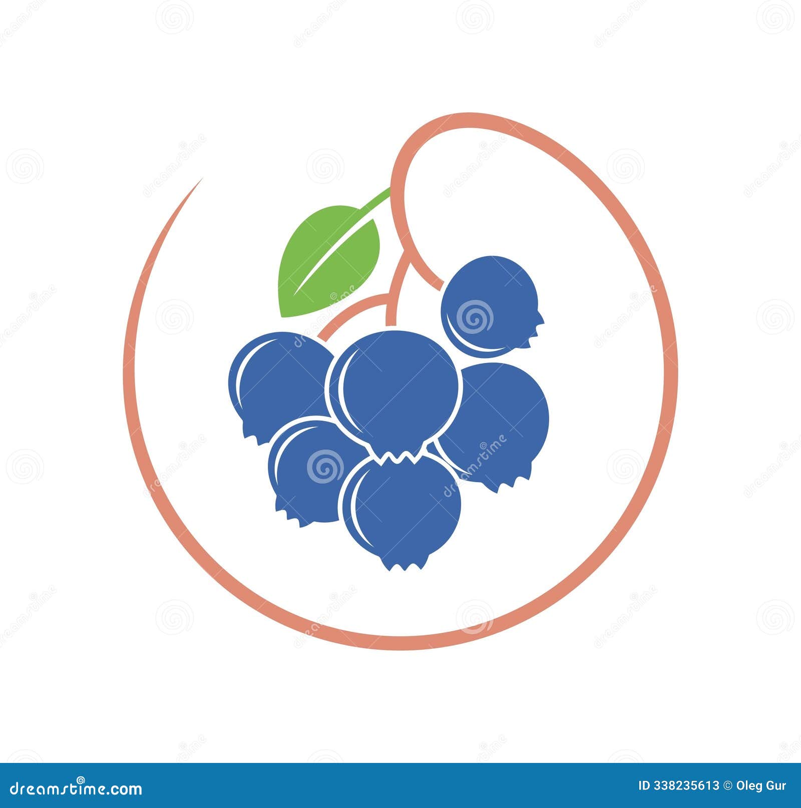 Blueberry Logo. Isolated Blueberry On White Background Vector ...