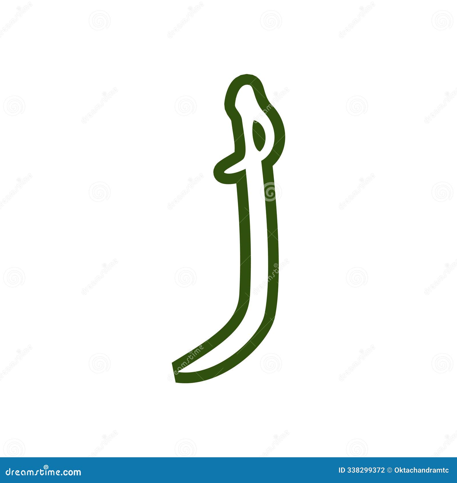 Simple and Clean Logo Design Initial J Combine with Snake Shape for ...