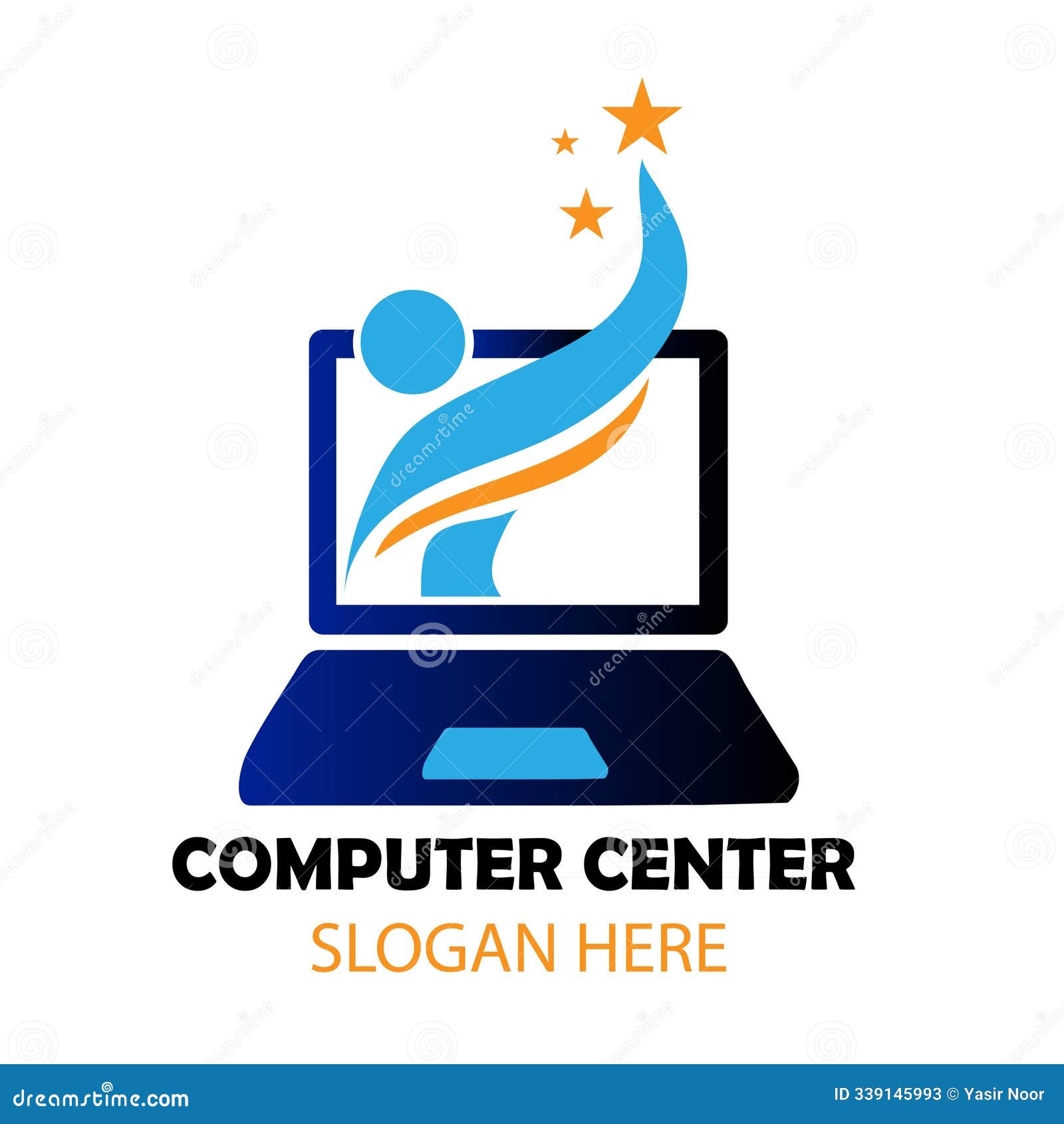 COMPUTER CENTER LOGO - EDUCATIONAL Stock Illustration - Illustration of ...