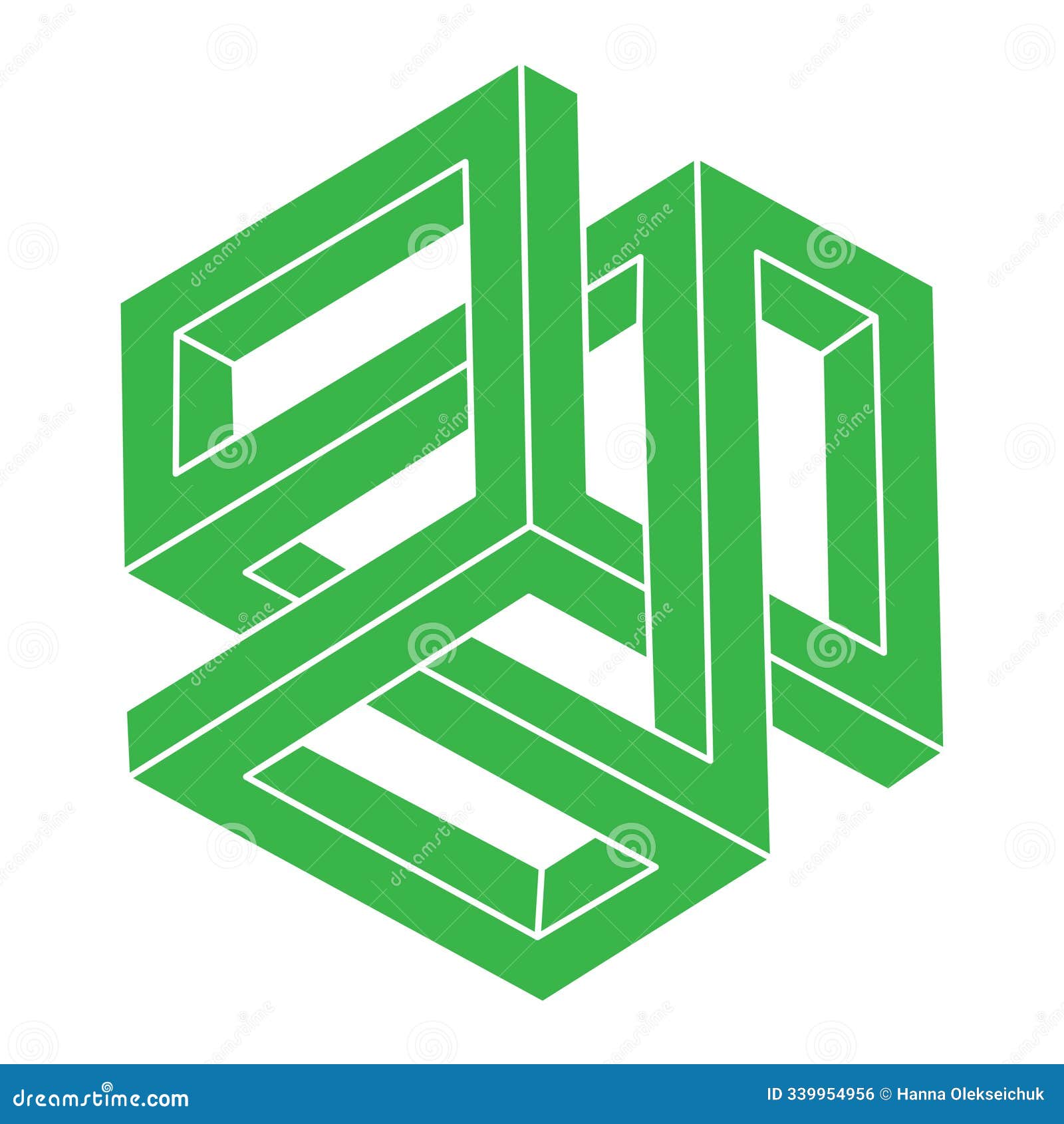 Impossible Shapes. Sacred Geometry Figure. Optical Illusion. Abstract ...