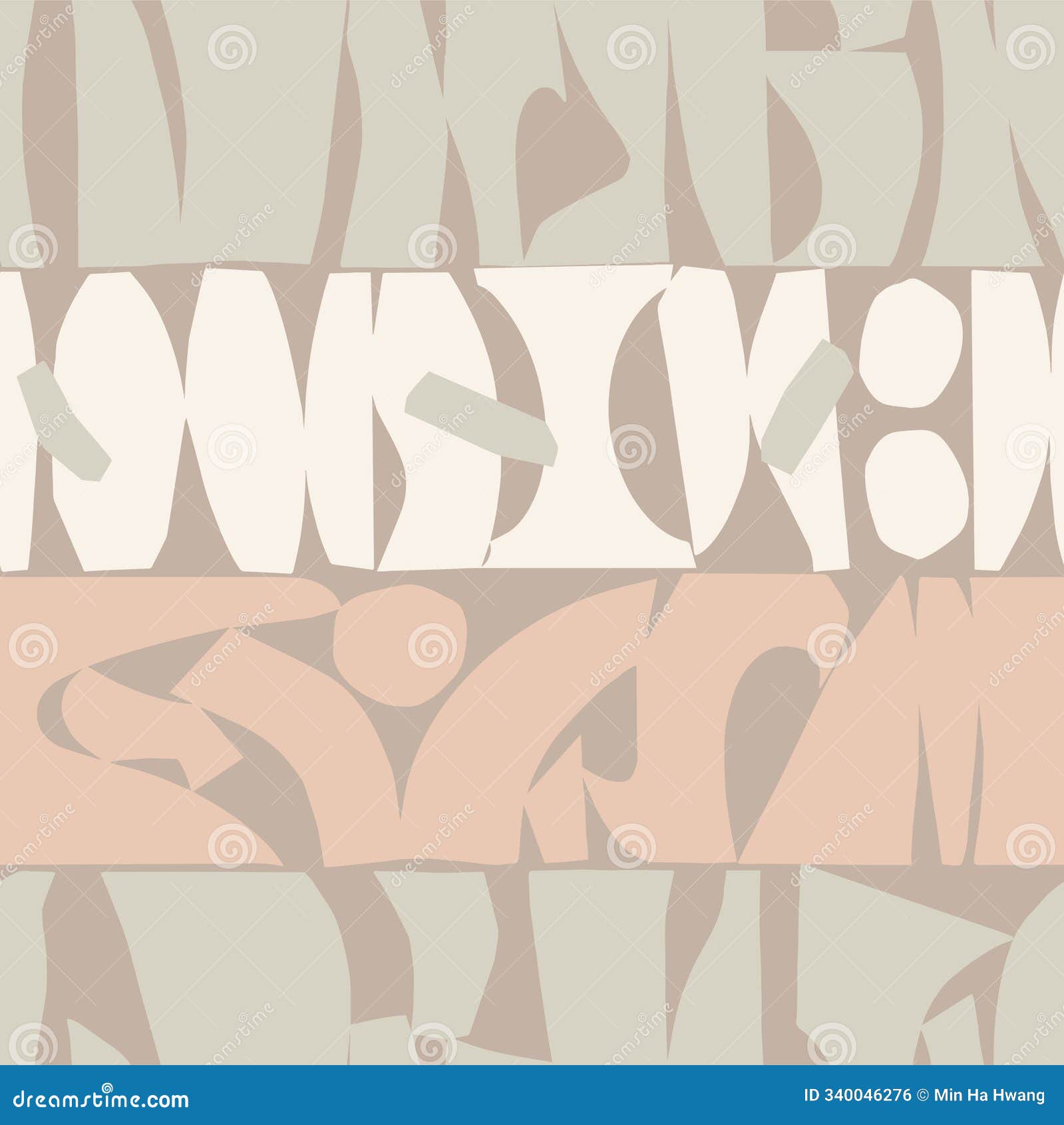 Vector Abstract Geometric Motif Illustration Seamless Repeat Pattern ...