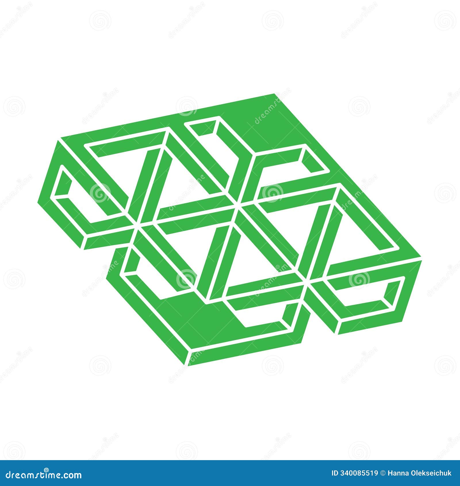 Impossible Shape. Sacred Geometry Figure. Optical Illusion. Abstract ...