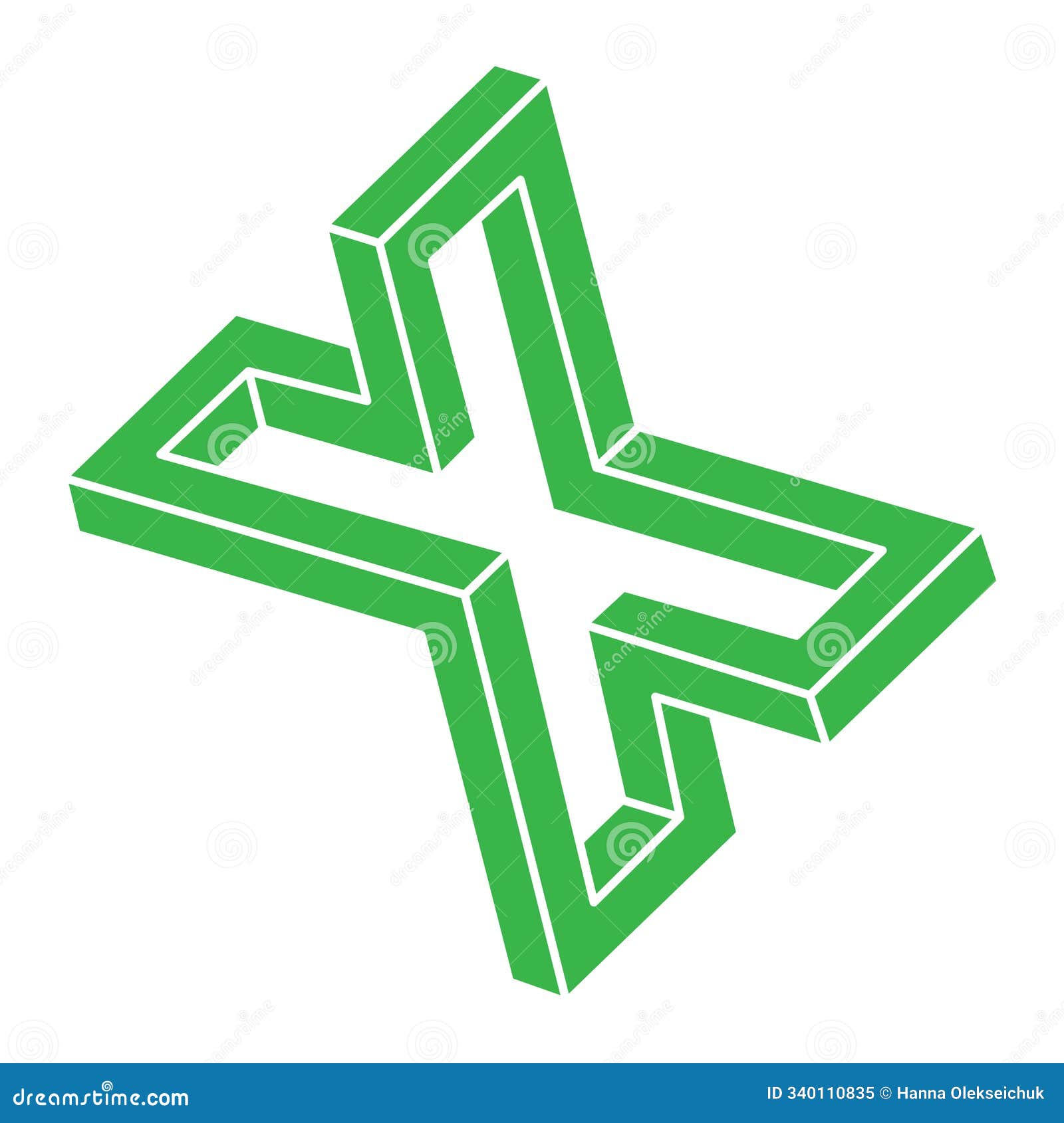 Illusion Shape. Escher Paradox. 3d Geometry. Optical Illusion Figure ...