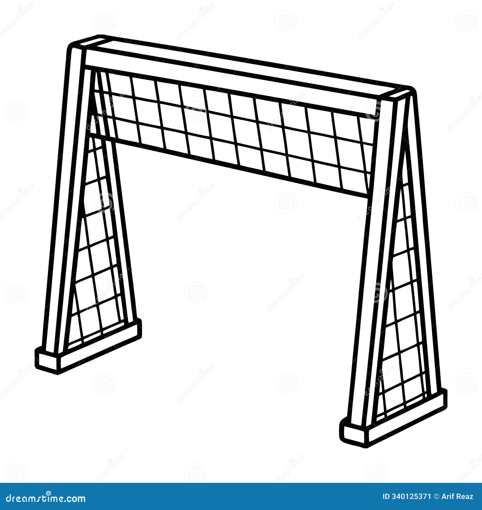 Goalpost Vector Outline Illustration Isolated Stock Illustration ...