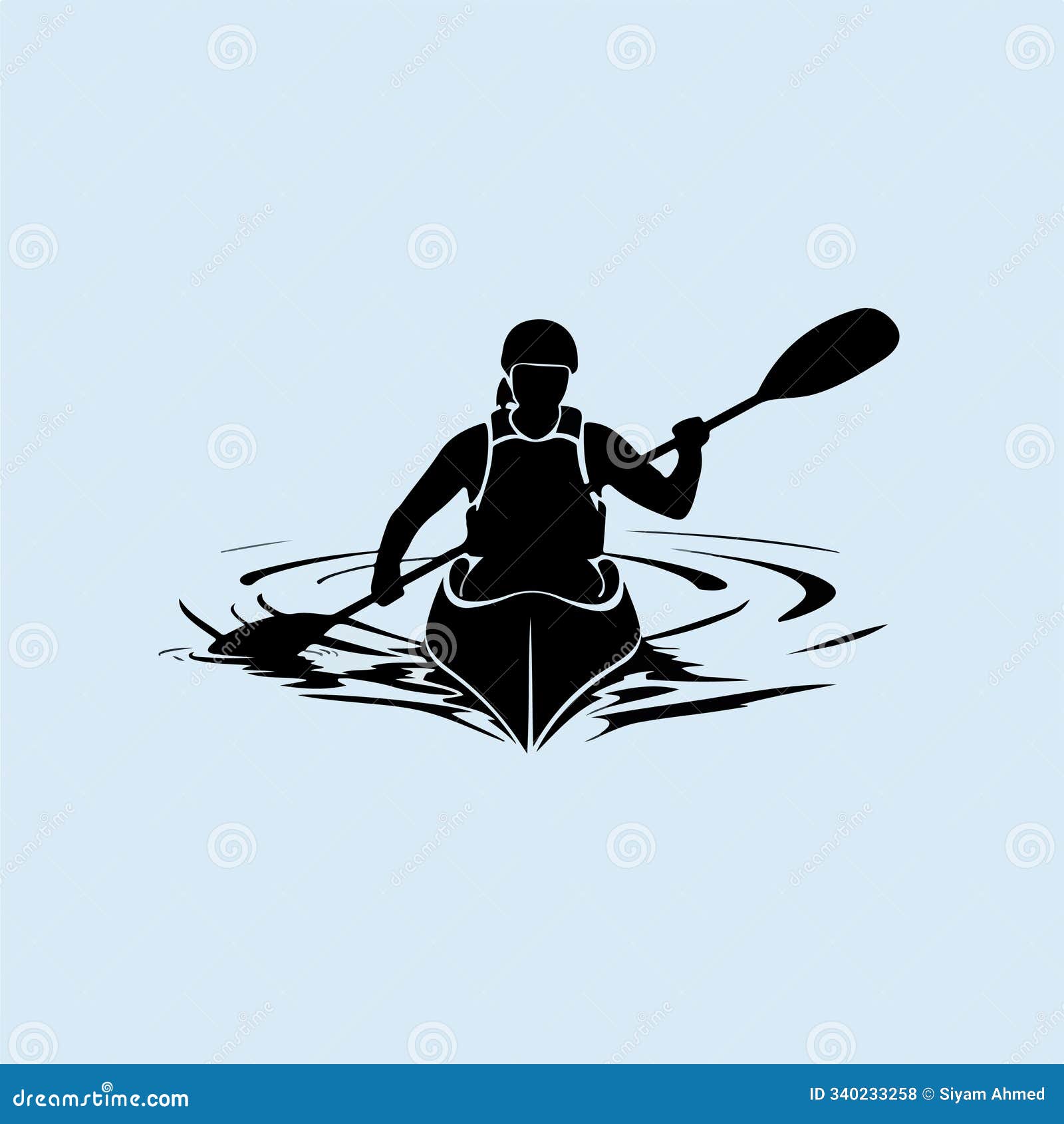 A Vector Silhouette Kayaking. Stock Vector - Illustration of canoe ...