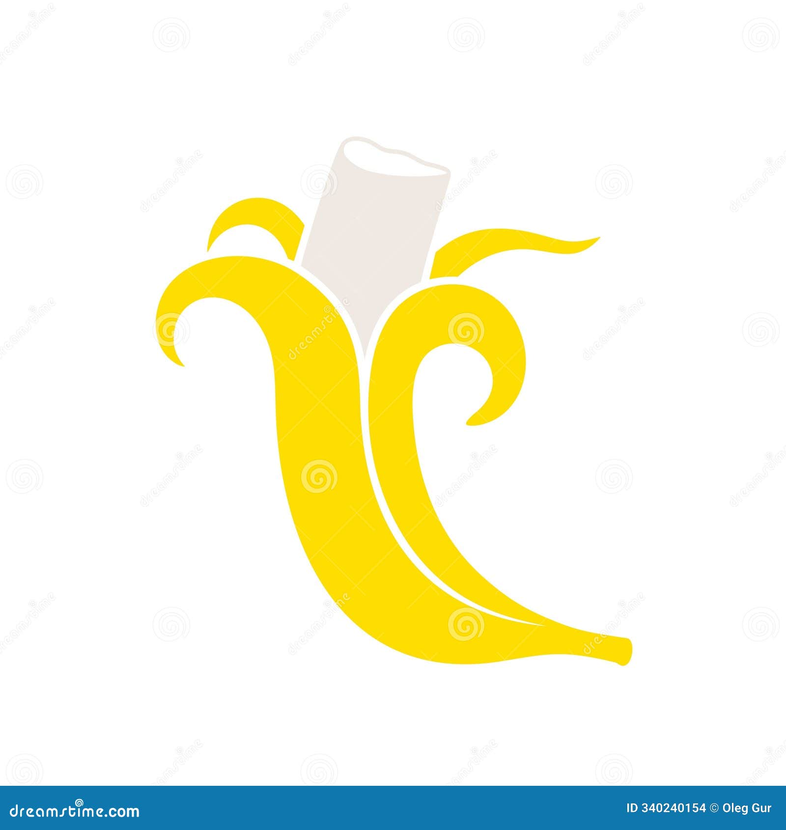 Banana Logo. Isolated Banana on White Background Stock Illustration ...