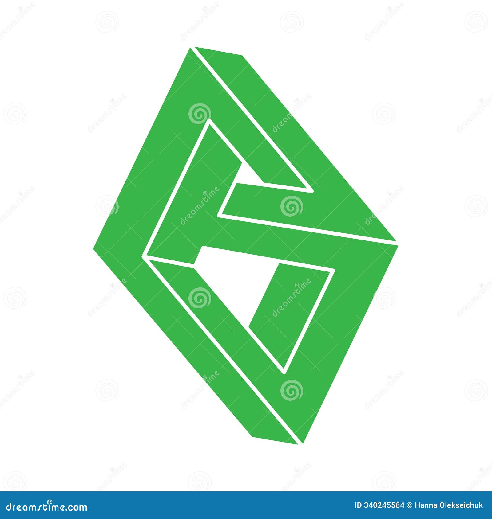 Optical Illusion. Impossible Shapes. Sacred Geometry Figure. Abstract ...