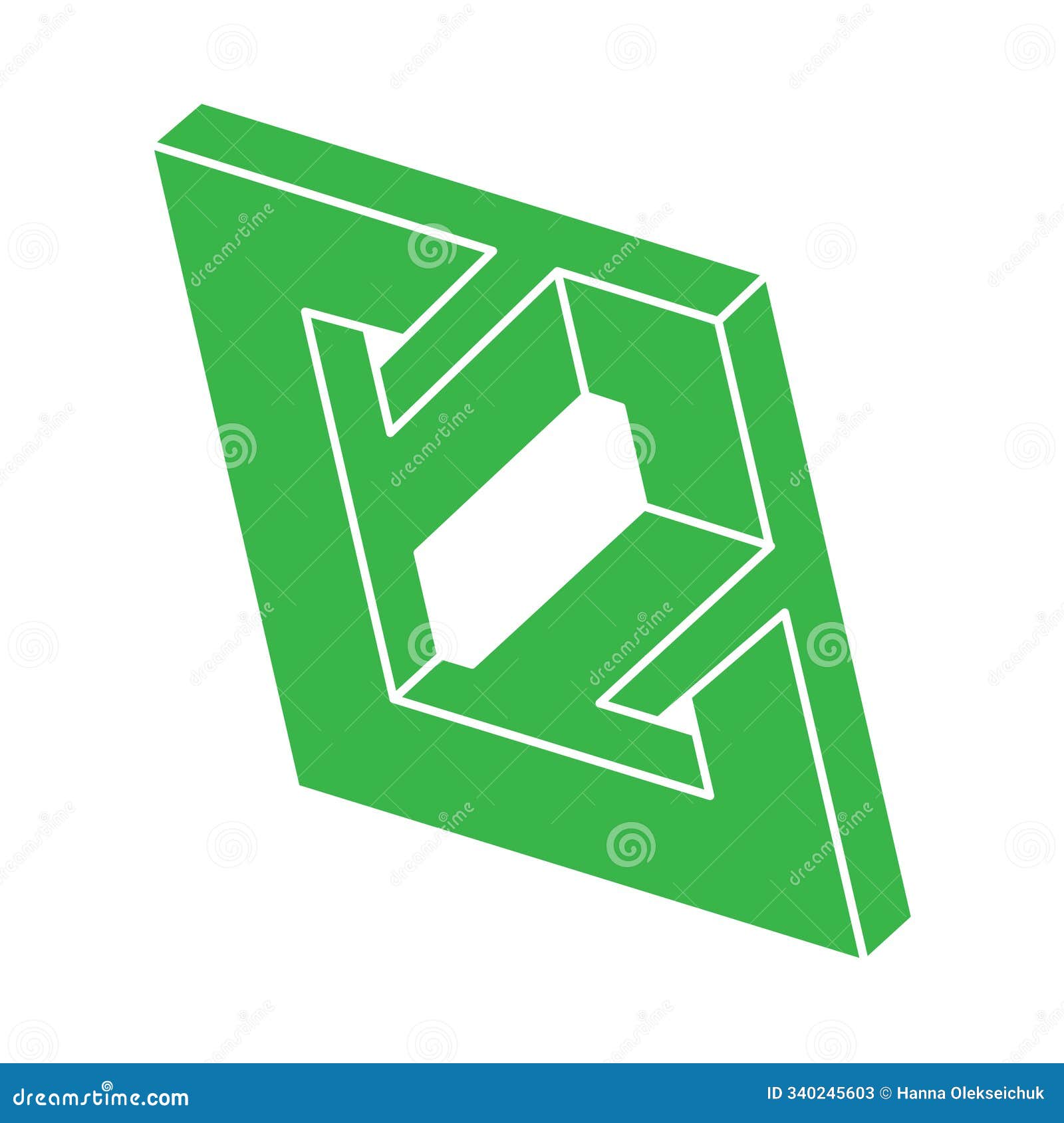 Optical Illusion. Impossible Shapes. Sacred Geometry Figure. Abstract ...